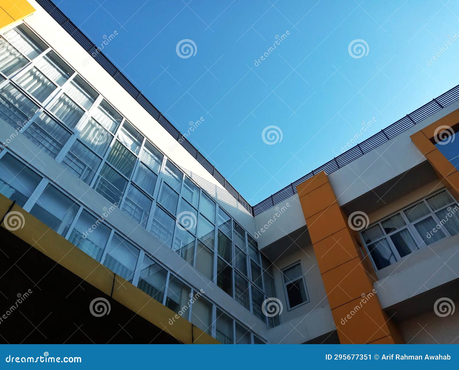 Architecture of a Tall Hospital Building with Lots of Windows and ...
