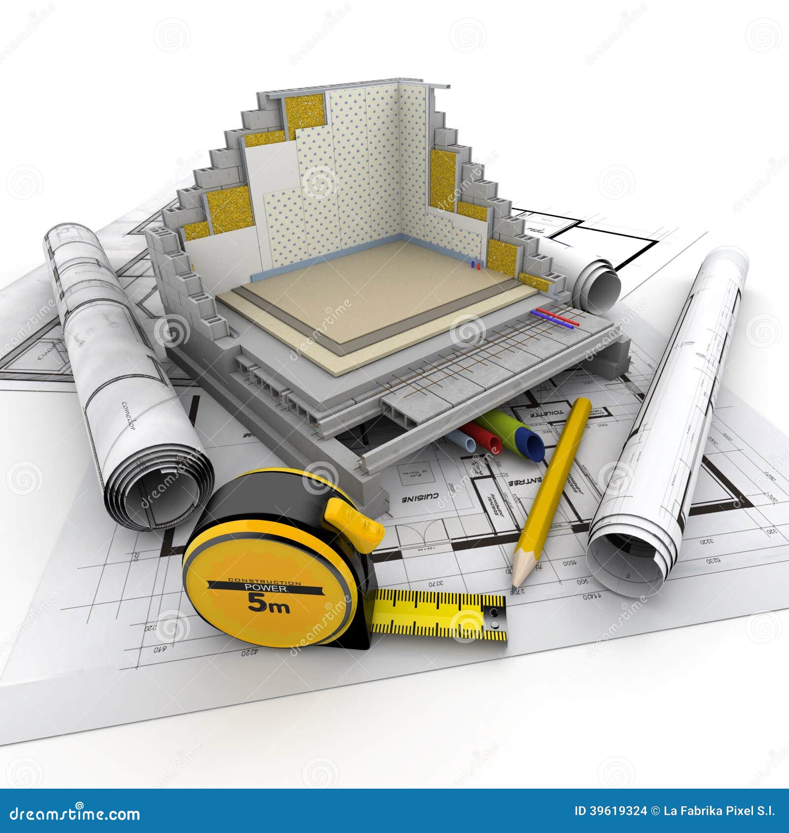 Architecture technical stock illustration. Illustration of measure ...