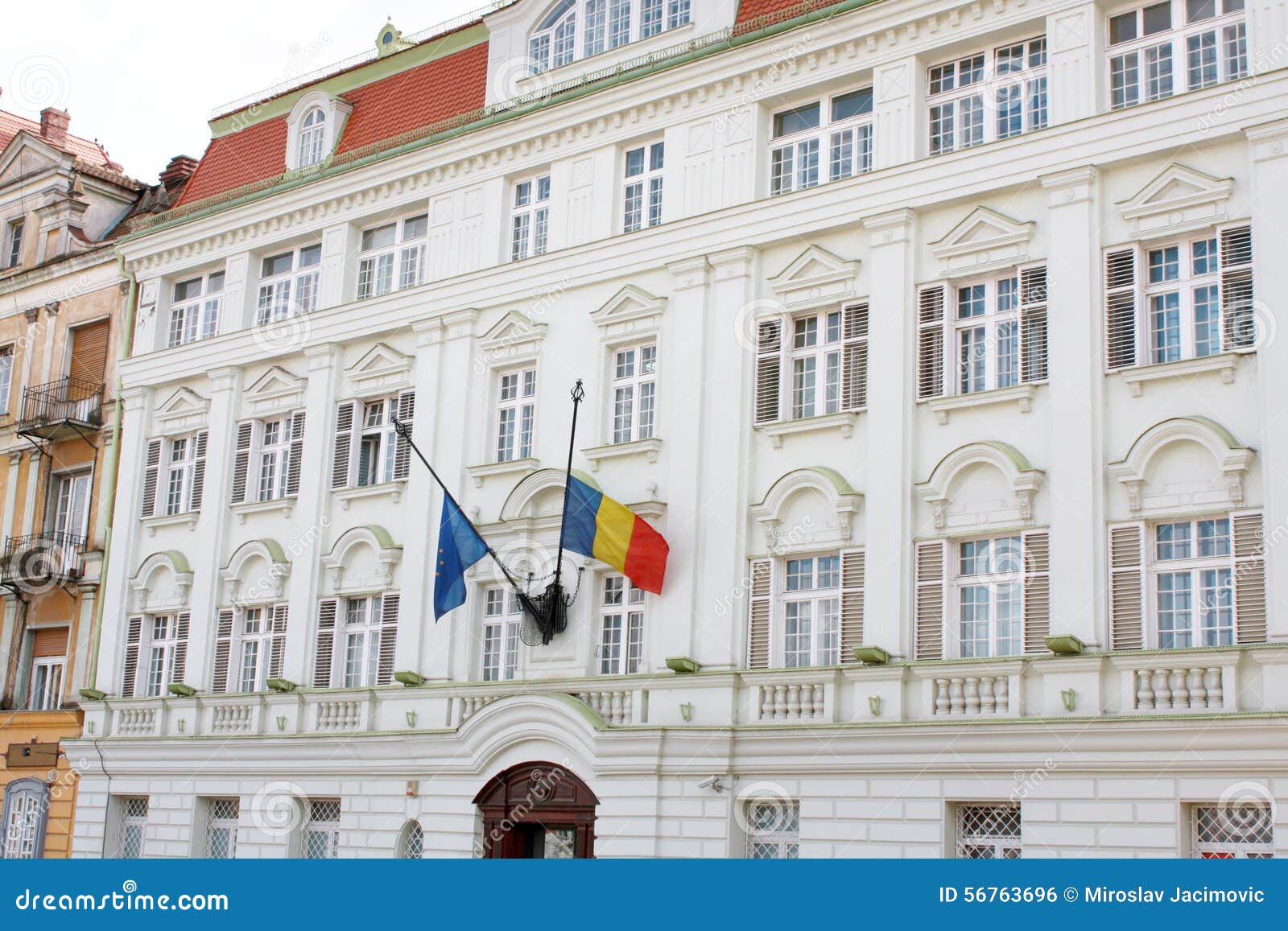 Architecture Timisoara stock photo. Image of flags, shape - 56763696