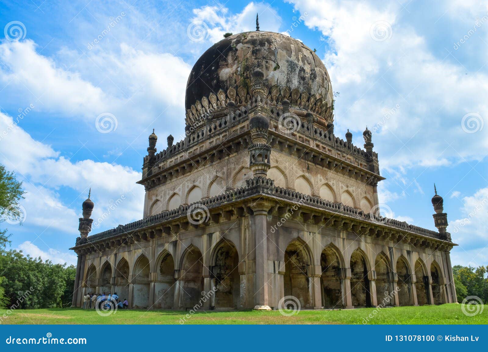 Architecture Tomb Long View with Sky Background Stock Photo - Image of ...