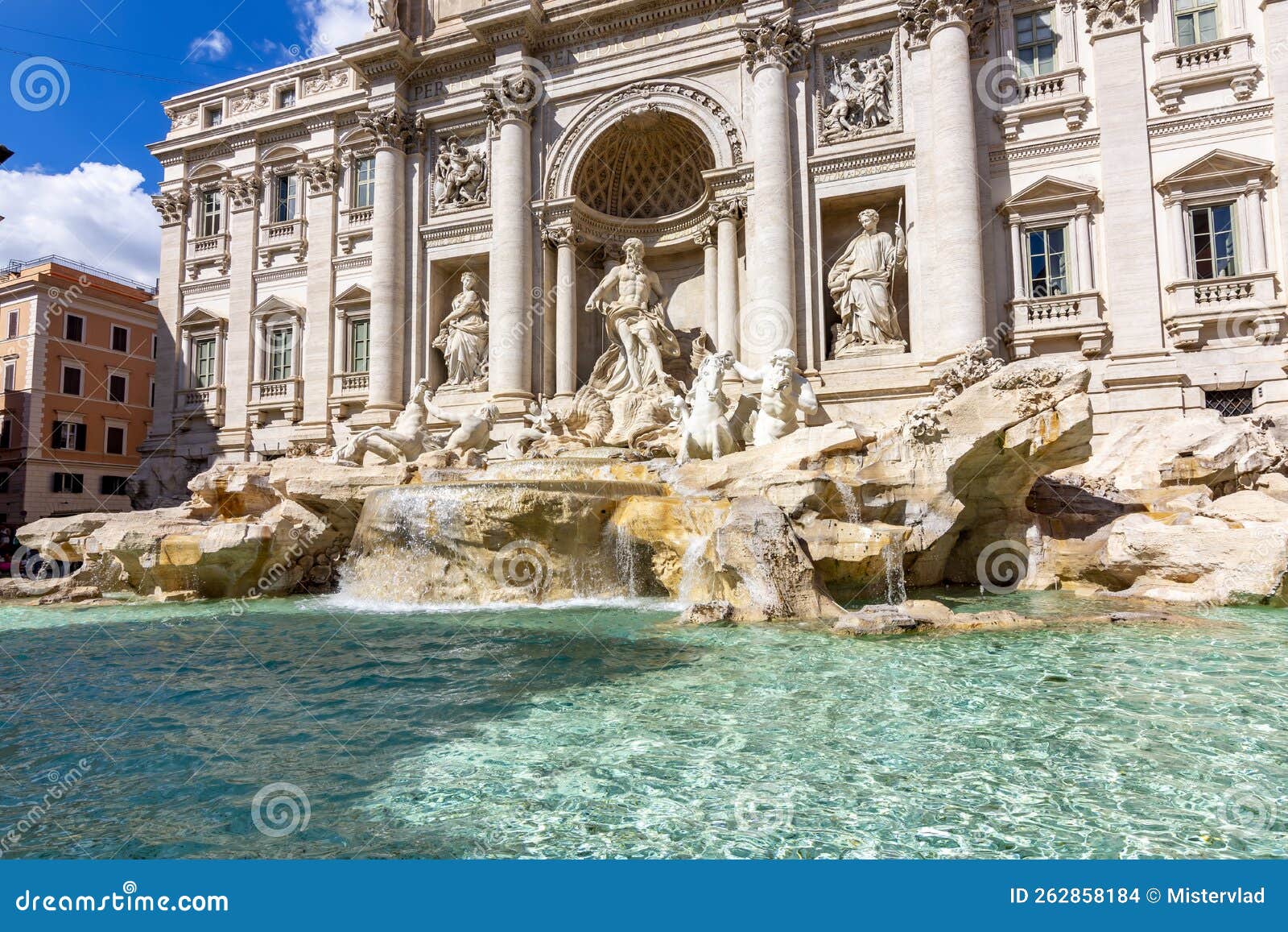 Architecture of Trevi Fountain in Rome, Italy Stock Photo - Image of ...