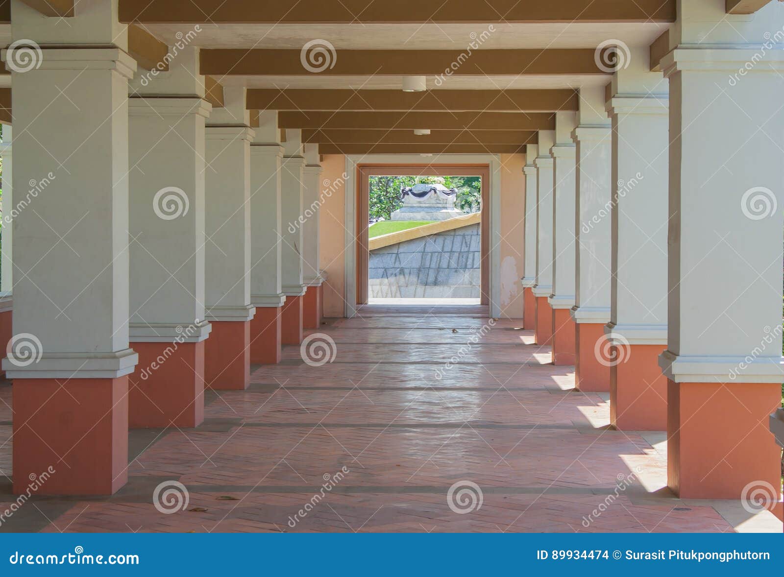 Architecture of Tunnel Footpath in Buildings. Stock Photo - Image of ...