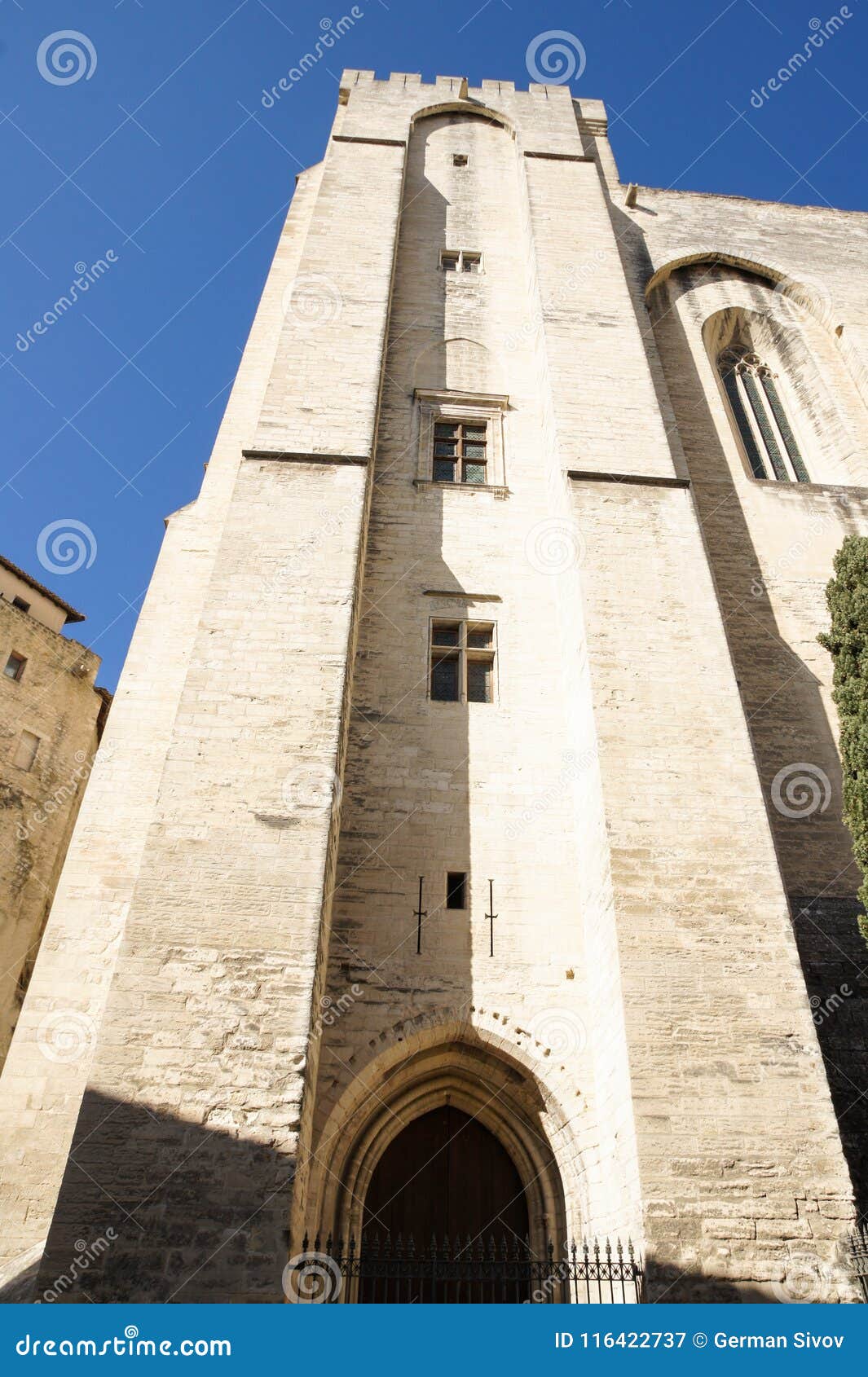 Corner Tower of the Building. Stock Image - Image of culture, building ...