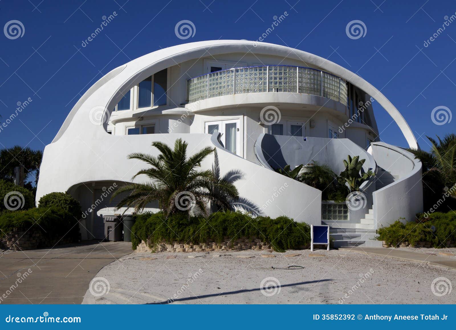 Architecture: Unusual Dome Shape Beach House Stock Photo - Image of ...