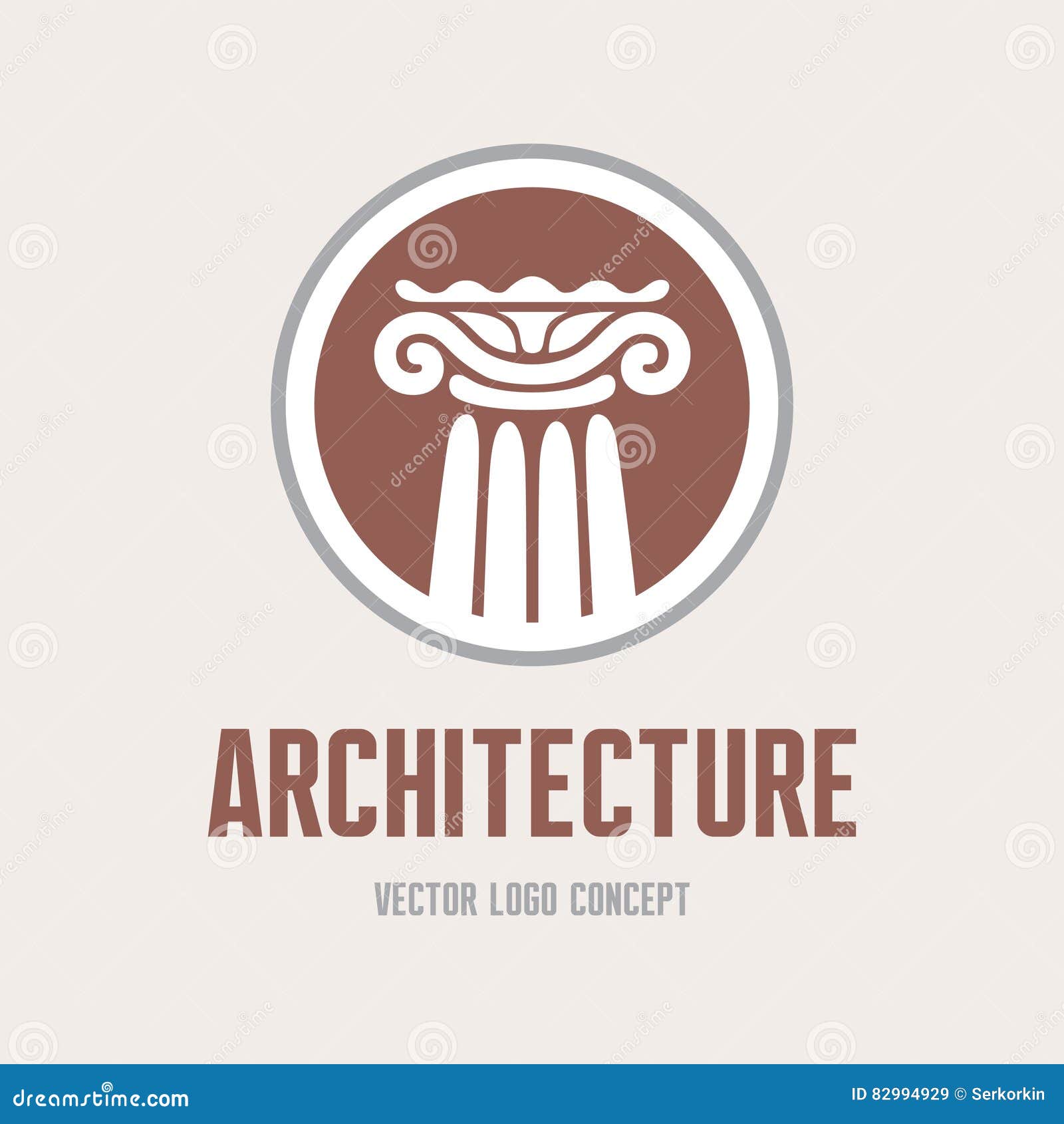 Architecture - Vector Logo Template Concept. Antique Column Abstract ...