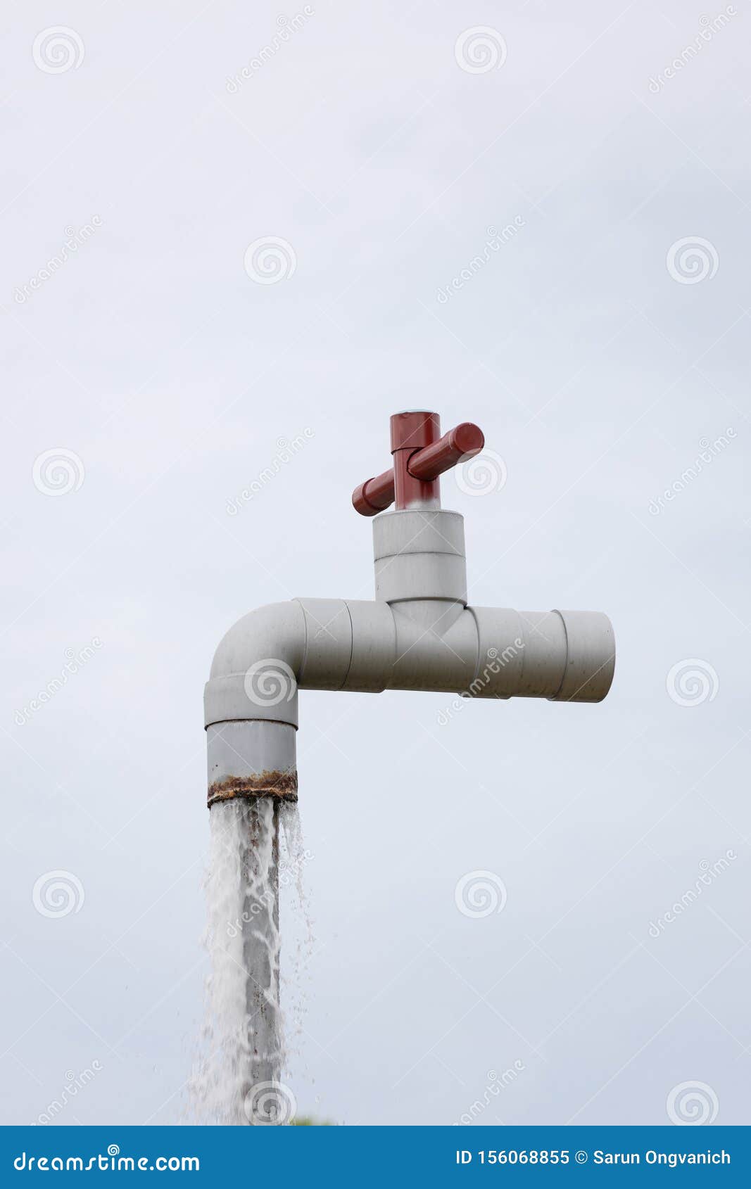 Waterfall Faucet. Waterfall Jet With Jacuzzi In Action. Empty Swimming ...