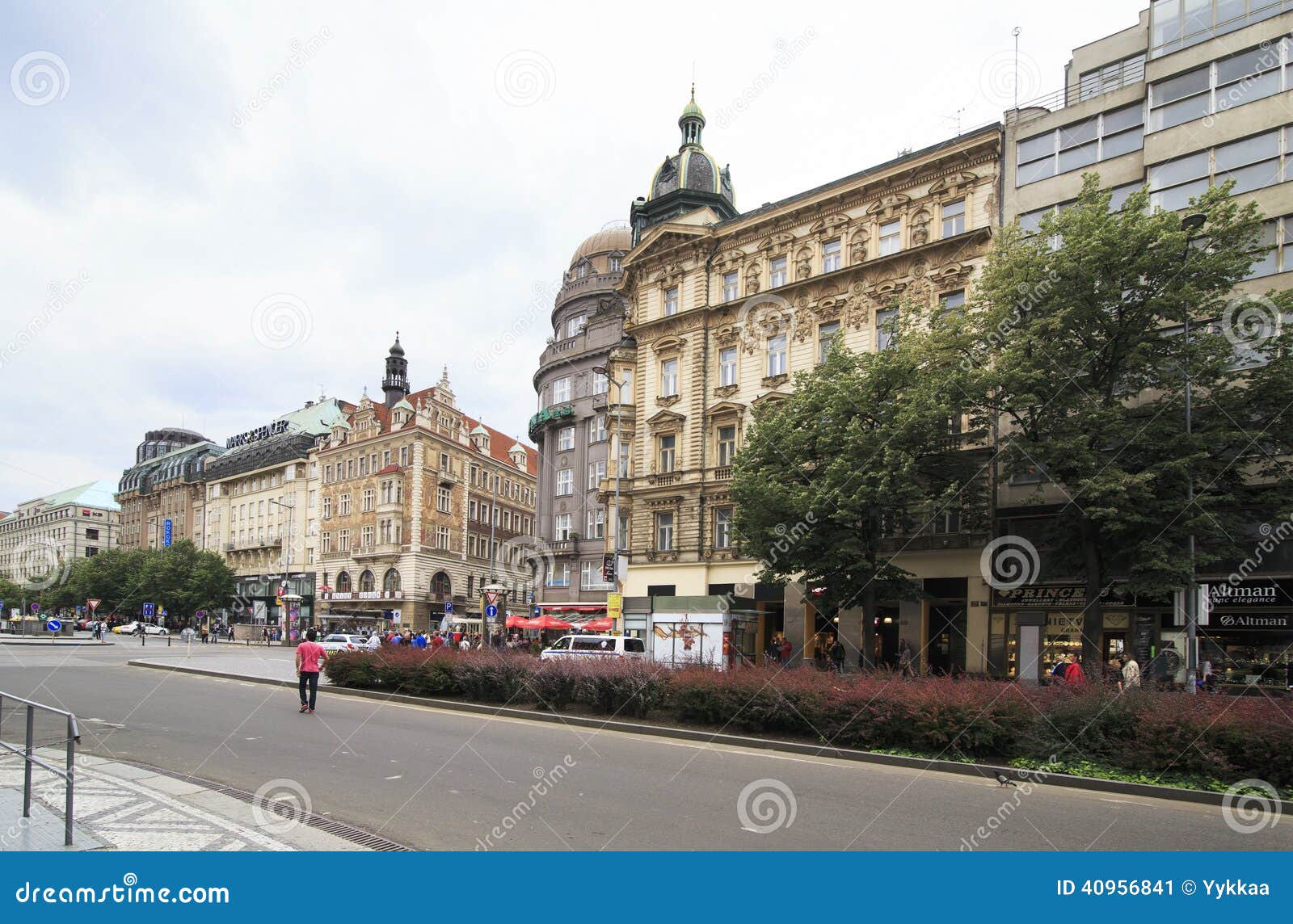 Architecture of the Wenceslas Square. Editorial Photo - Image of ...