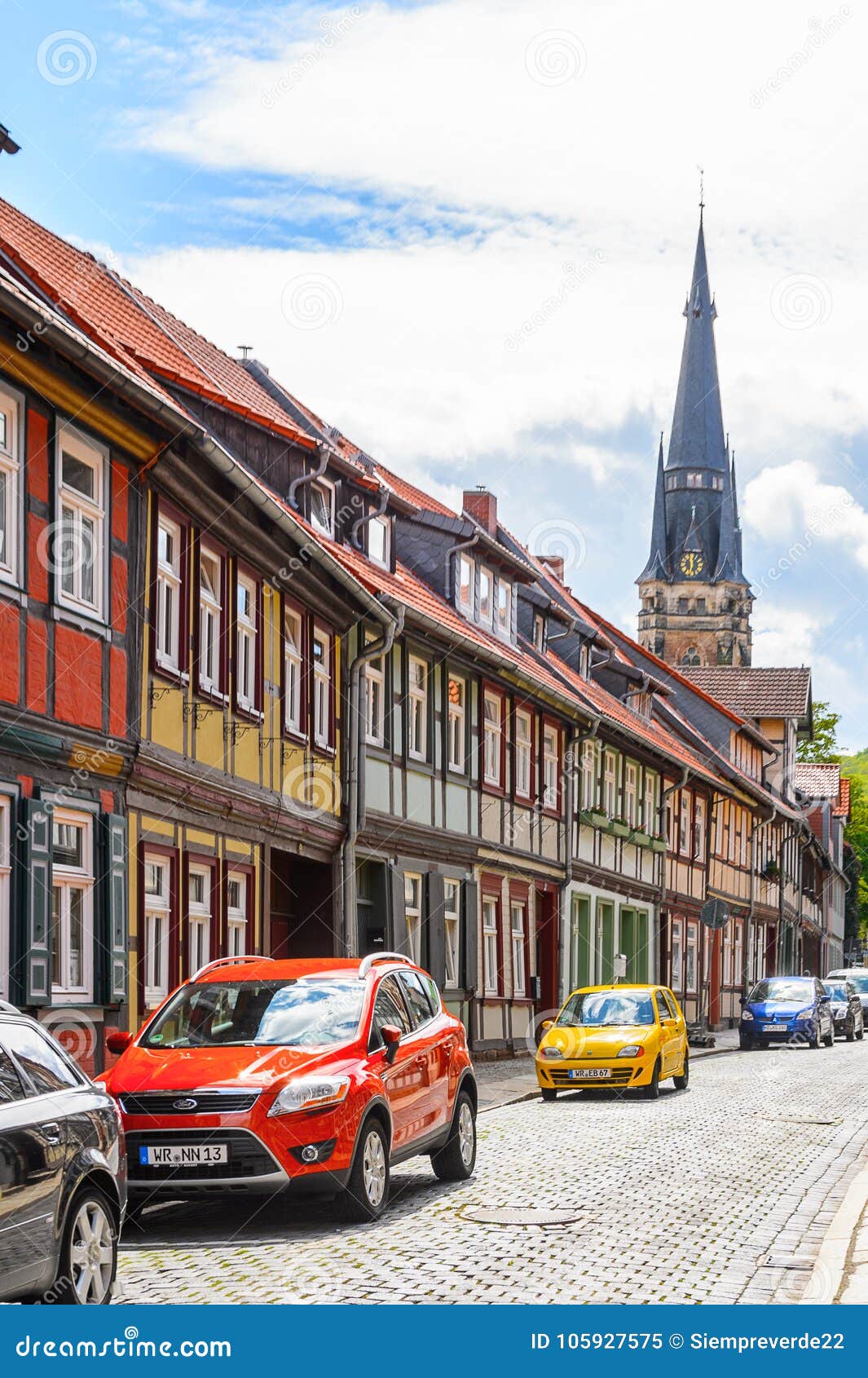 Architecture in Wernigerode, Germany Editorial Image - Image of flower ...