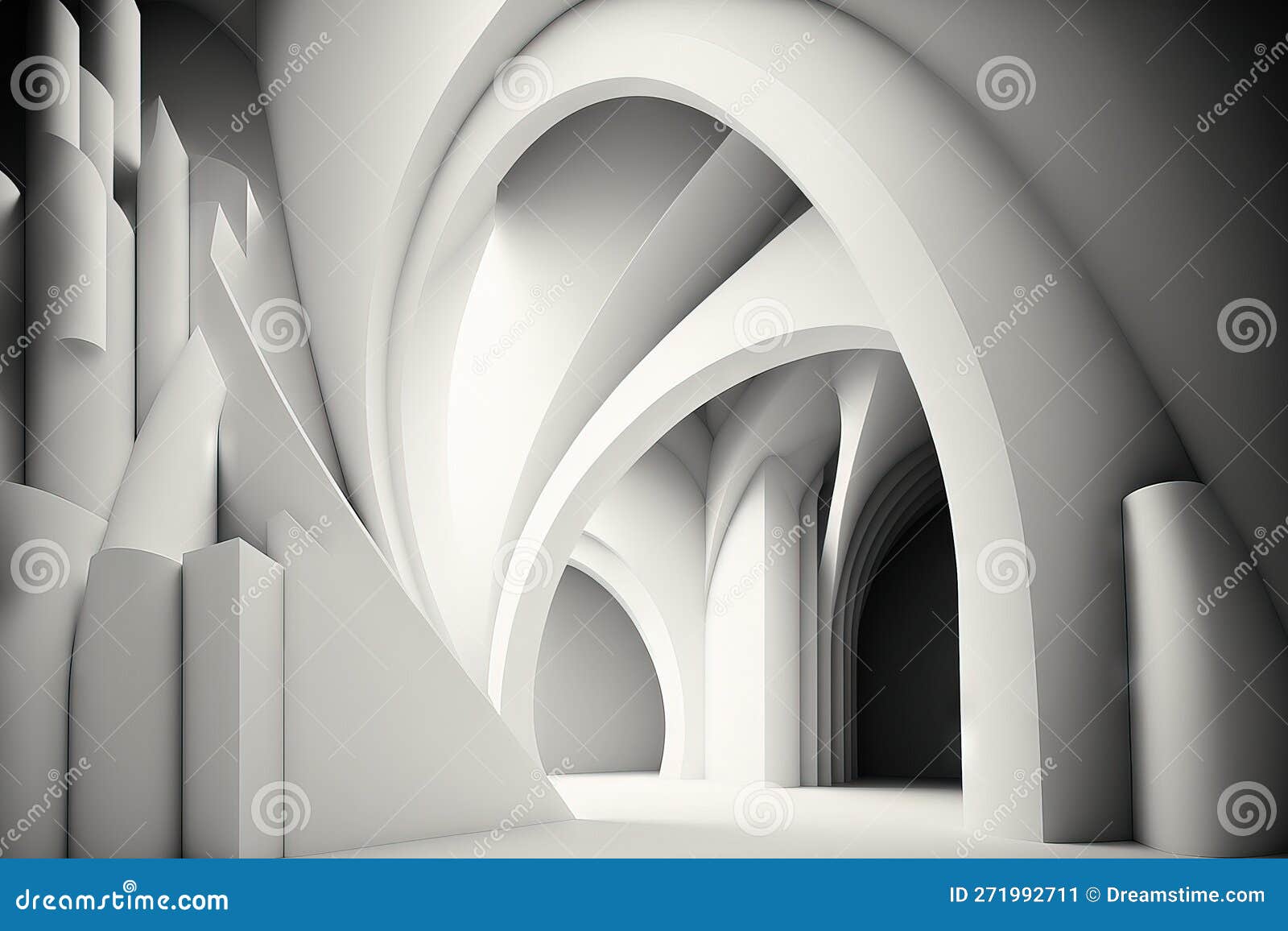 Architecture White Abstract Design Stock Illustration - Illustration of ...