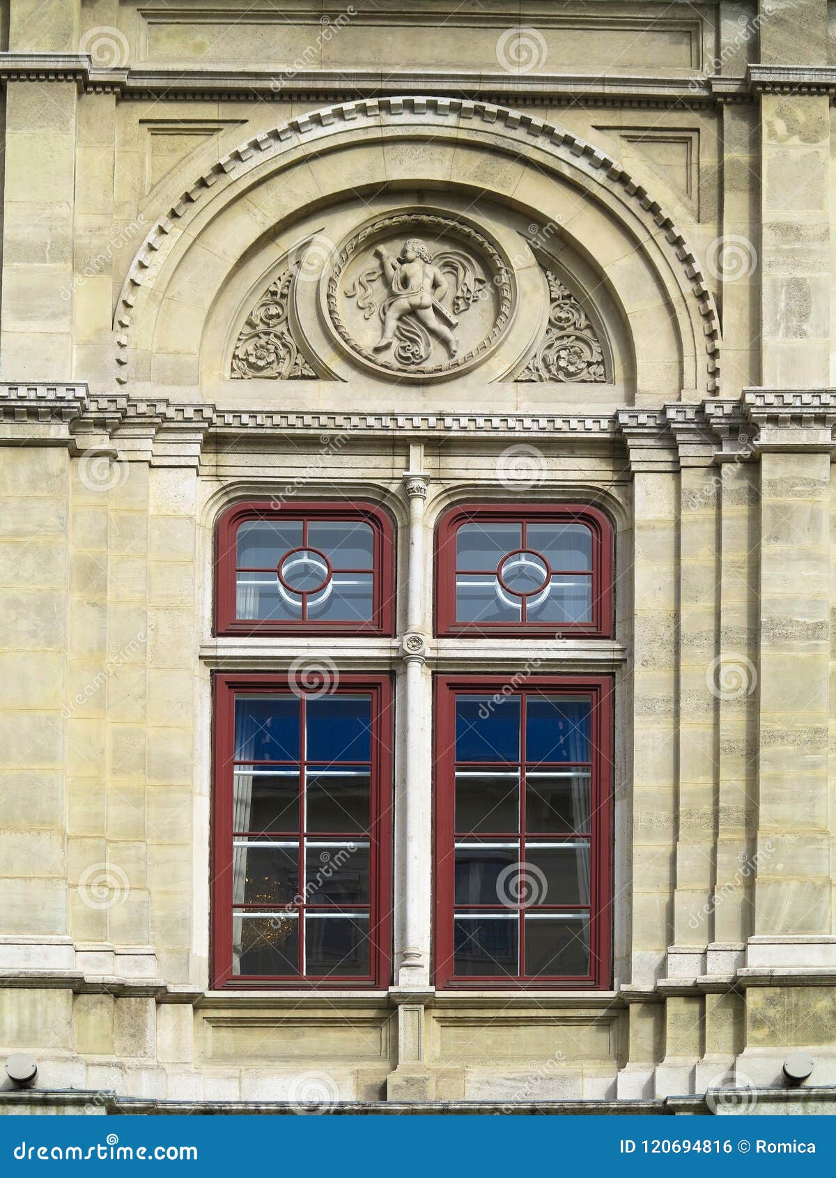 Architecture and Windows of Ancient Renaissance Style Classical Stock ...