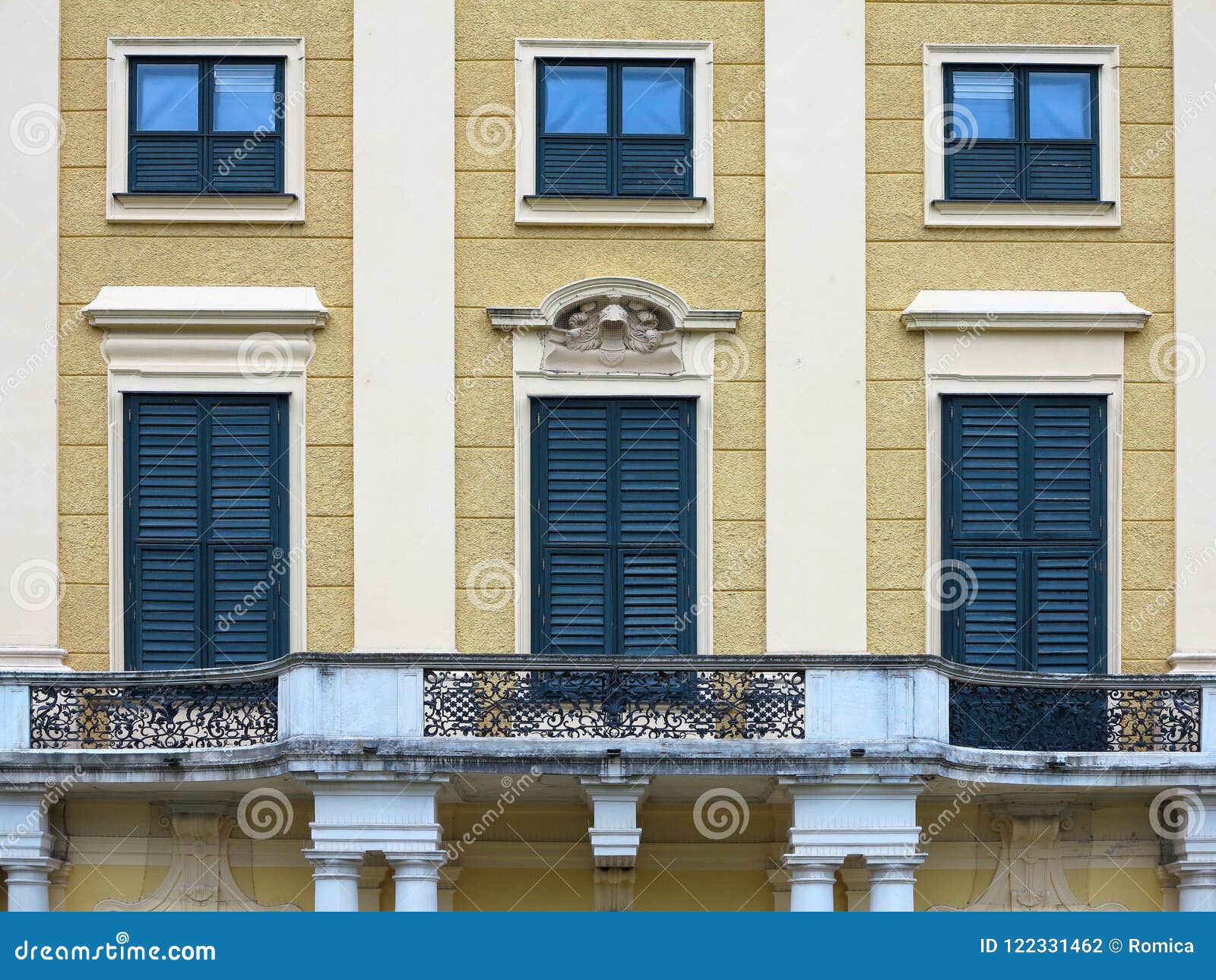 Architecture and Windows of Ancient Renaissance Style Classical Stock ...