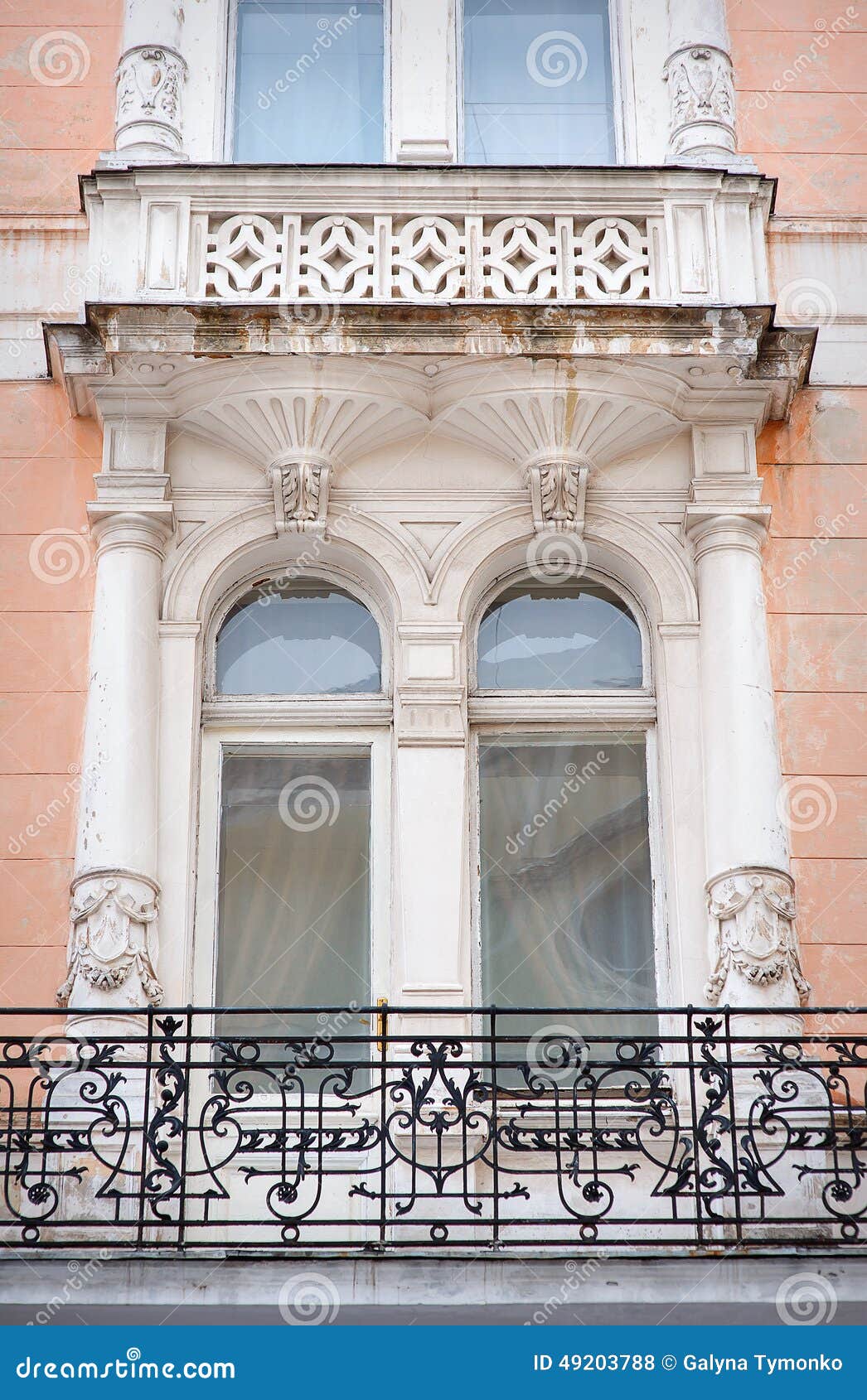 Architecture and Windows of Ancient Renaissance Style Classical Stock ...