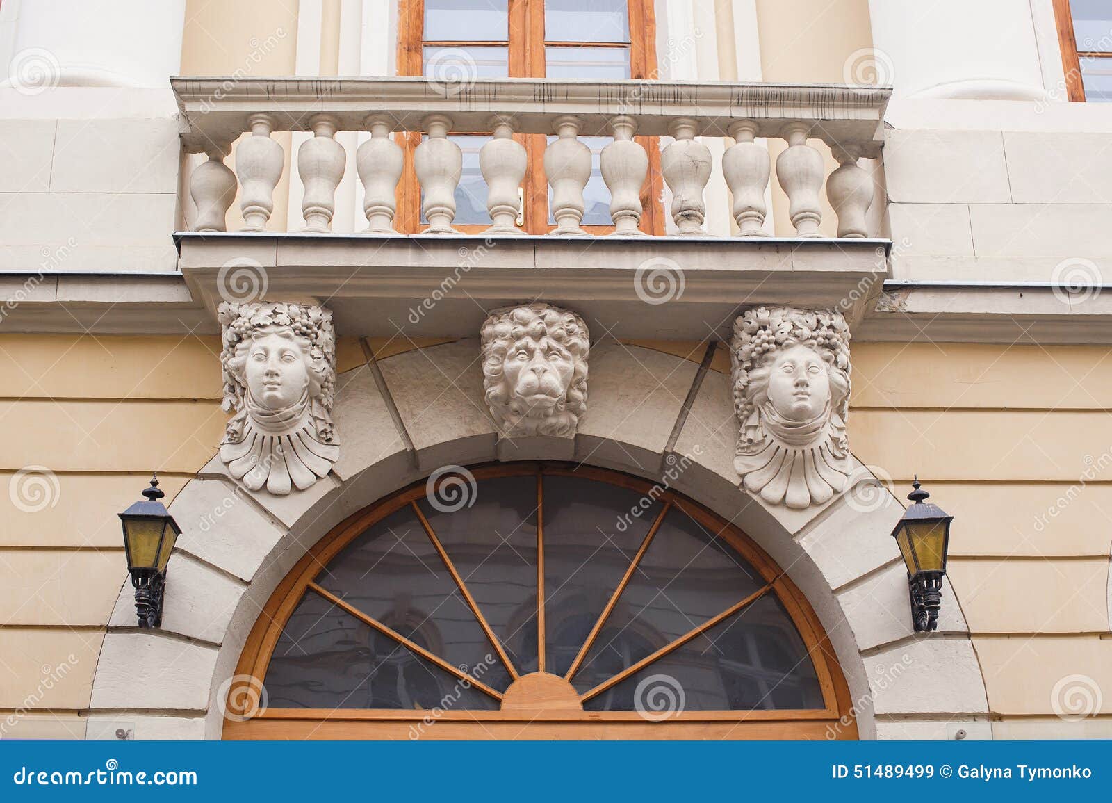 Architecture and Windows of Ancient Renaissance Style Classical Stock ...