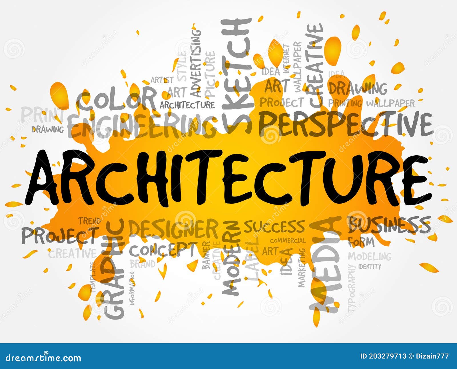 Architecture Word Cloud, Creative Concept Stock Illustration ...