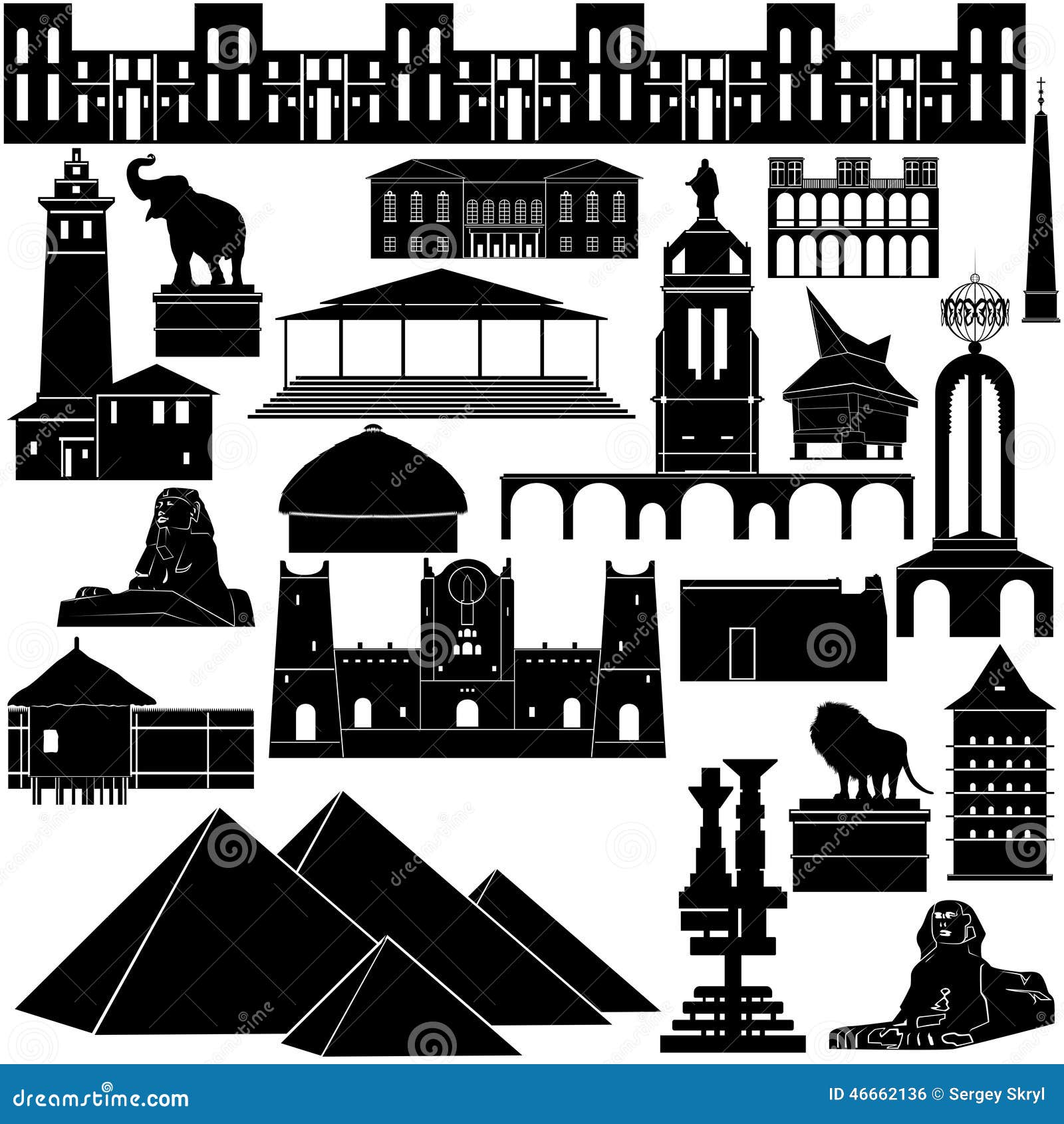 Architecture of the World-3 Stock Vector - Illustration of modern ...