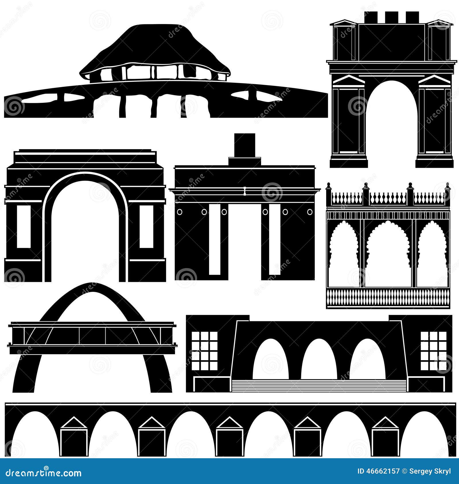 Architecture of the world stock vector. Illustration of view - 46662157