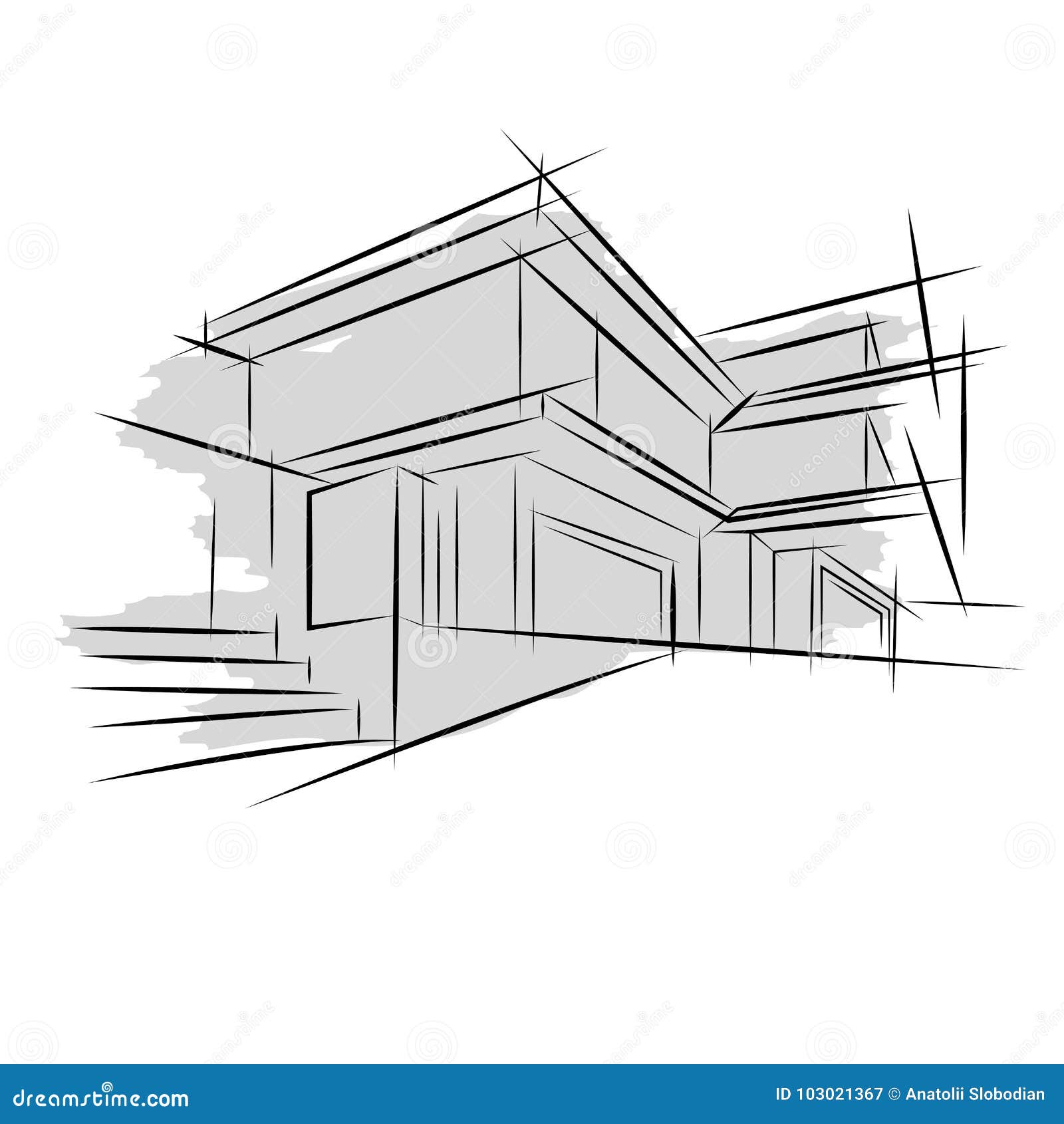 Architectuur Schets Tekening Van De Bouw Stad Vector Illustratie ... Architectuur Schets Tekening Van De Bouw Stad Vector Illustratie ...