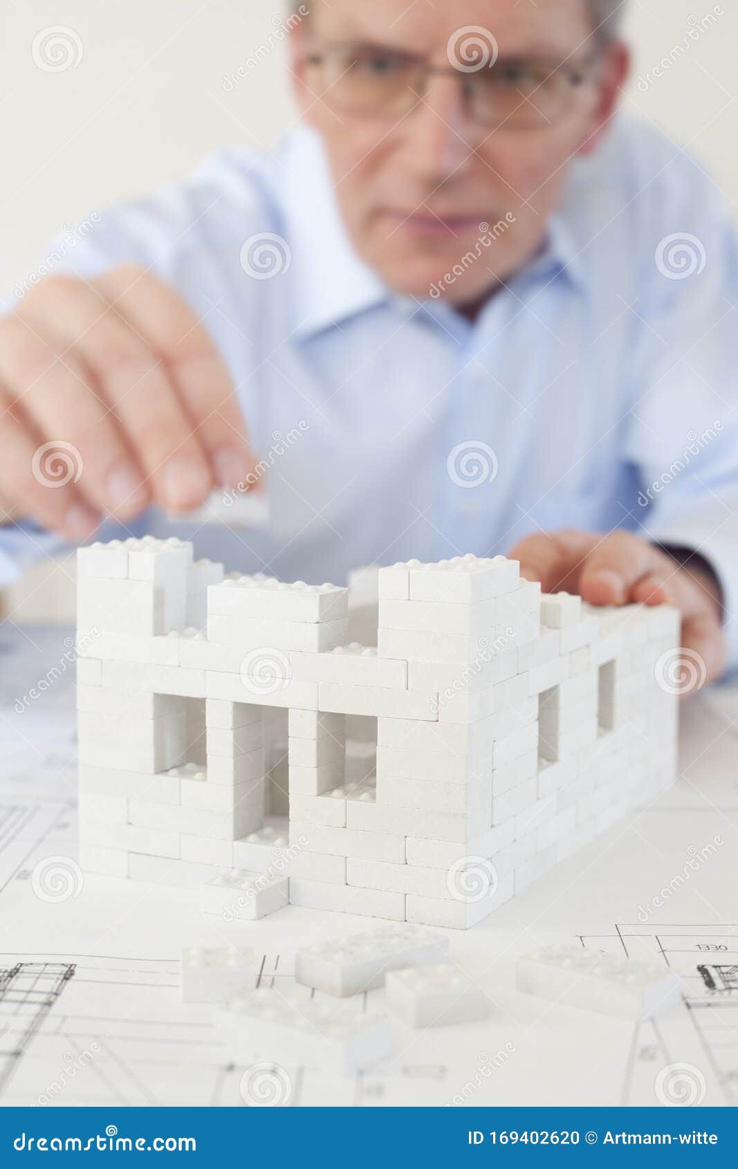 Architekt Constructing a Building Stock Photo - Image of object ...