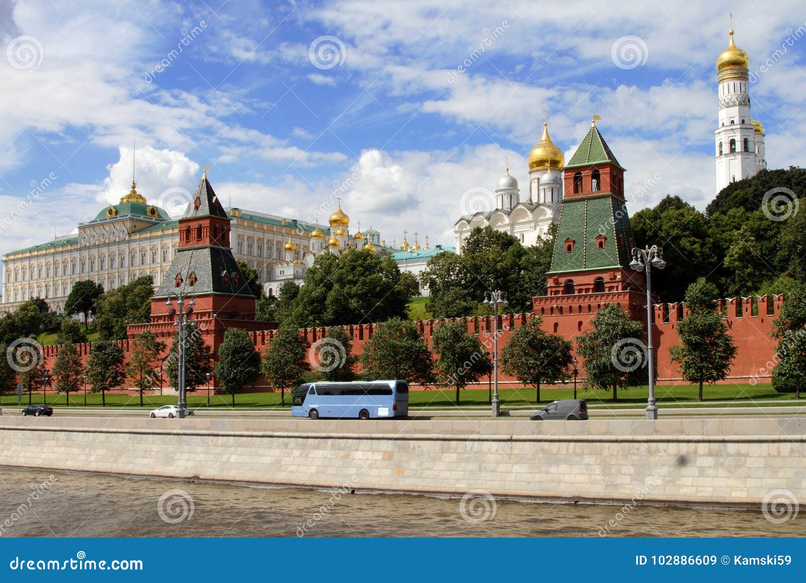 Architekturensemble Des Moskaus Der Kreml Stockbild - Bild von moskau ...