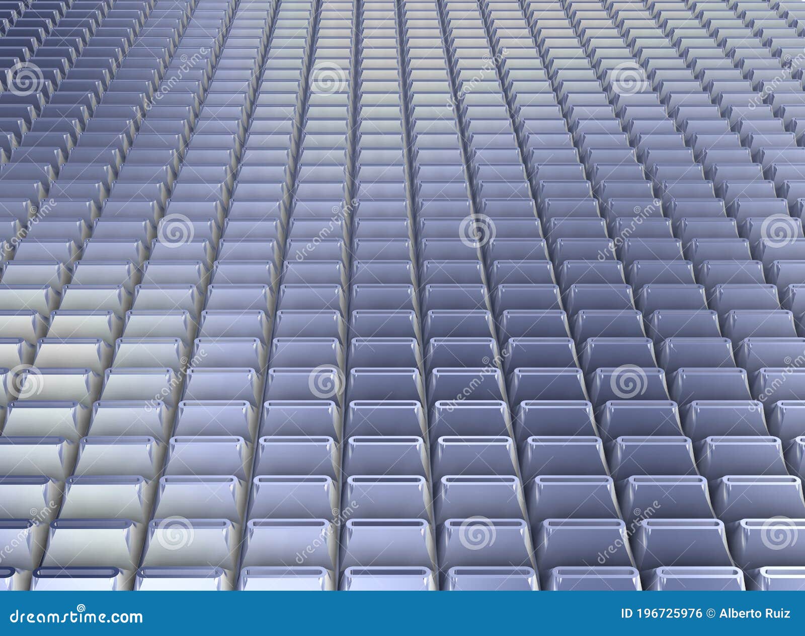 3d Metal Suface in Perspective with 3d Pattern Stock Illustration ...