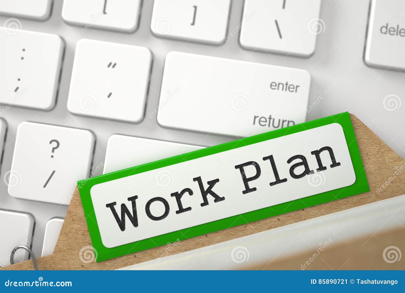 Archiv-Bookmarks Der Kartei Mit Arbeitsplan 3d Stock Abbildung ...