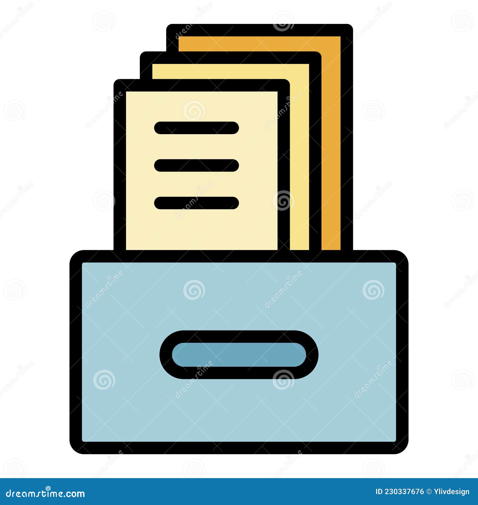 Archival Interior. Cabinet For Folders And Documents, A Mobile Archive ...