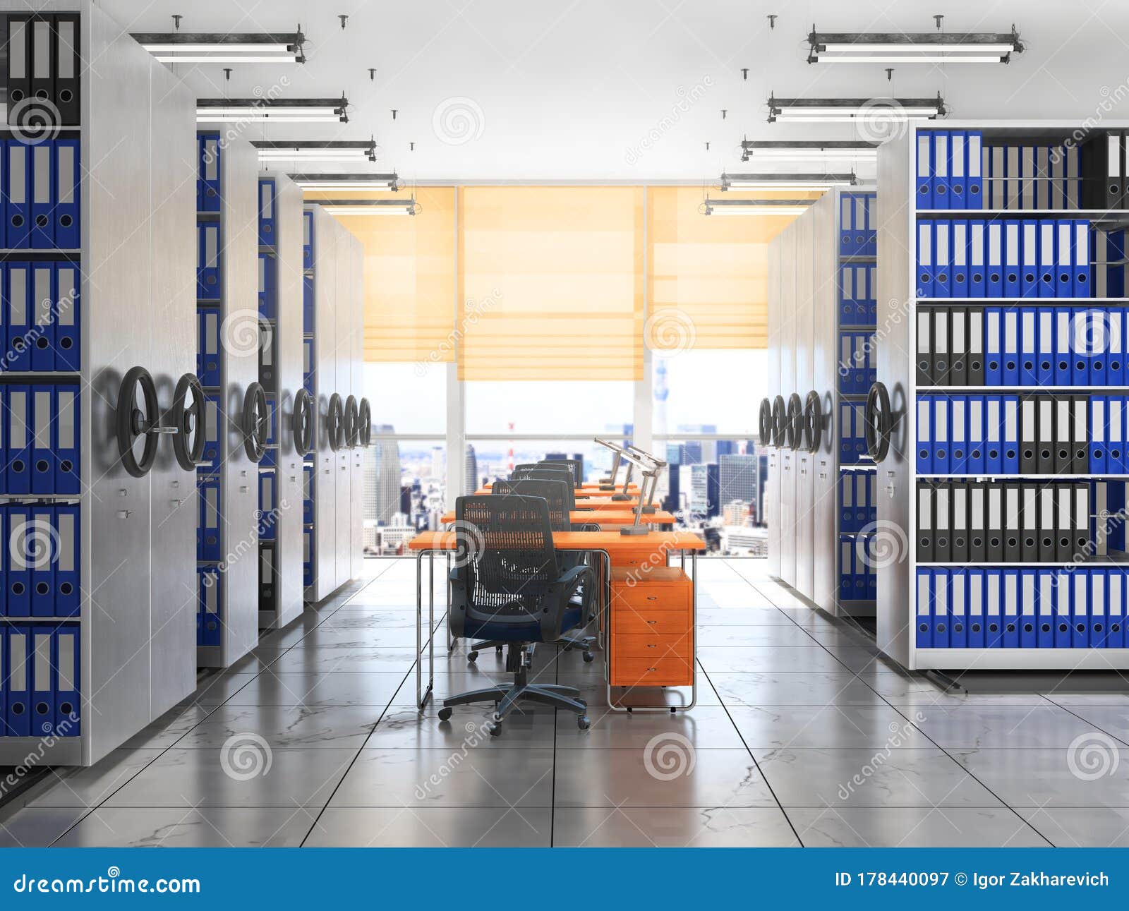 Archival Interior. a Case for Folders for Documents, Mobile Archive ...