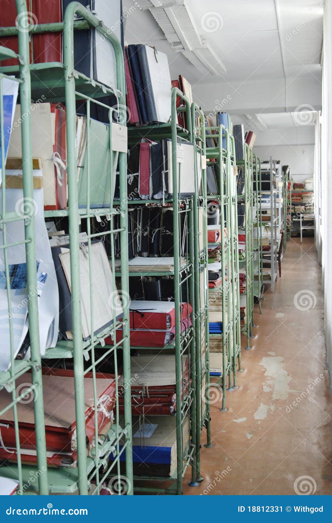 Archive stock image. Image of keeping, warehouse, aisle - 18812331