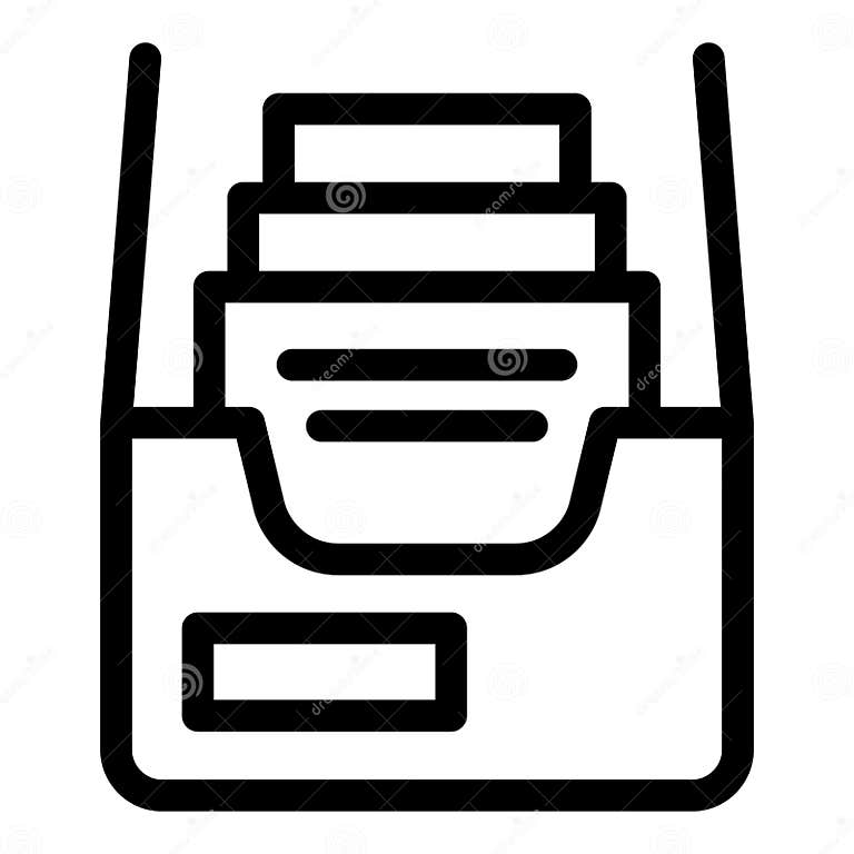 Archive Box Full of Files and Documents for Storage Stock Illustration ...