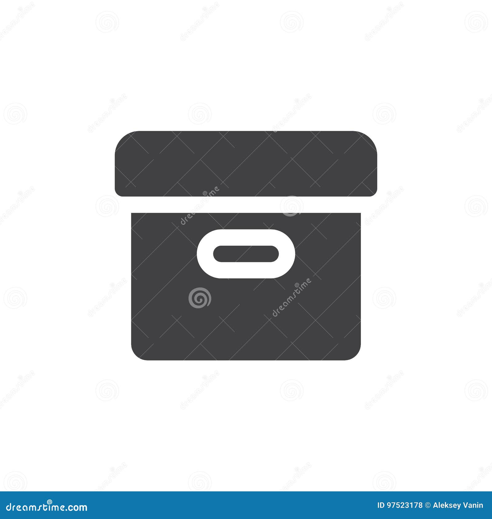 Archive box simple icon stock vector. Illustration of pixel - 97523178