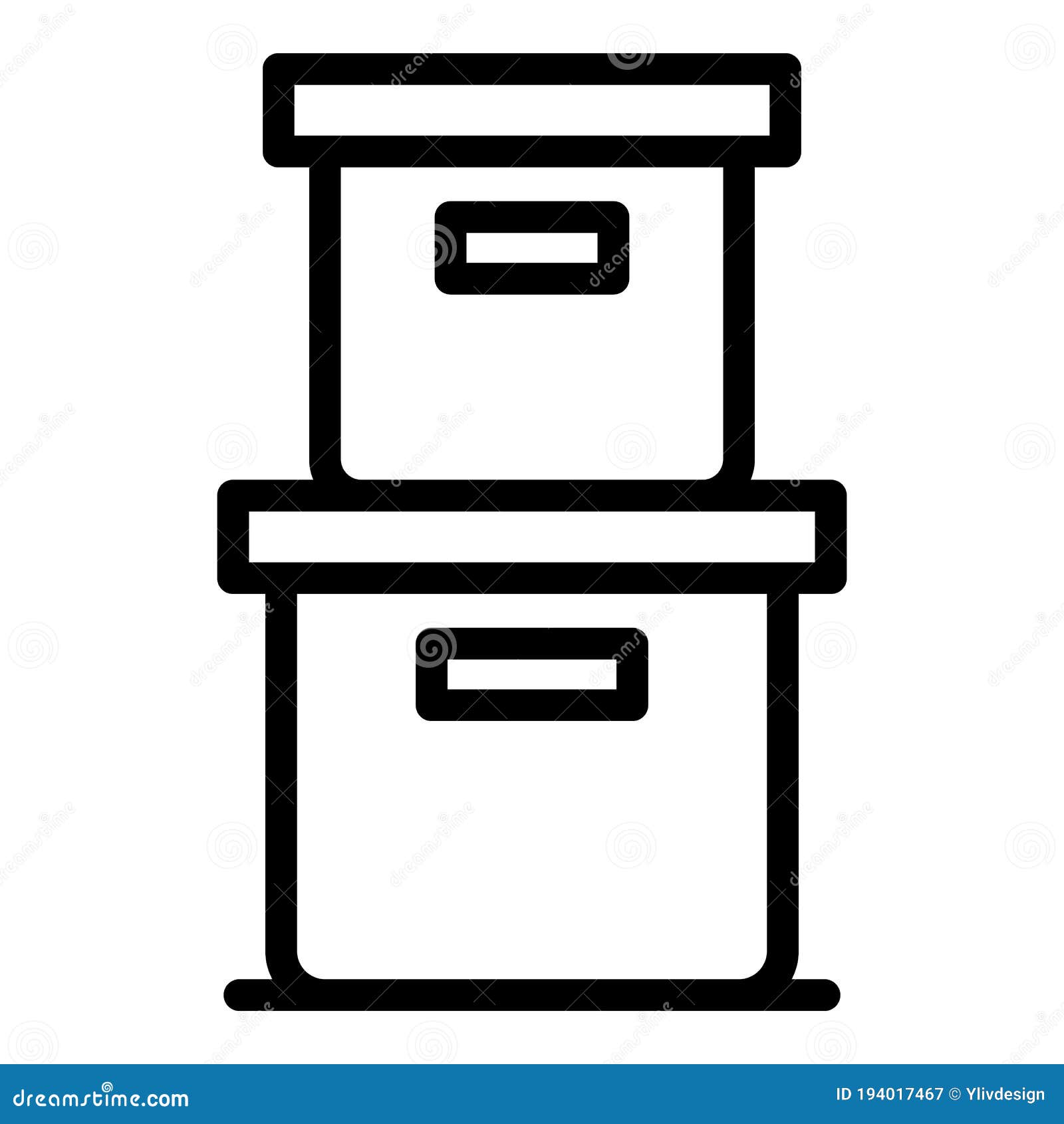 Archive Boxes Icon, Outline Style Stock Vector - Illustration of boxes ...