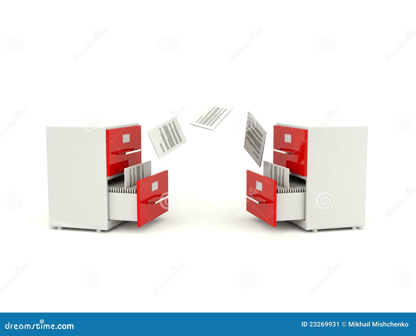 Exchanging Files. Two Modern Workplace, Businesspeople Upload And ...