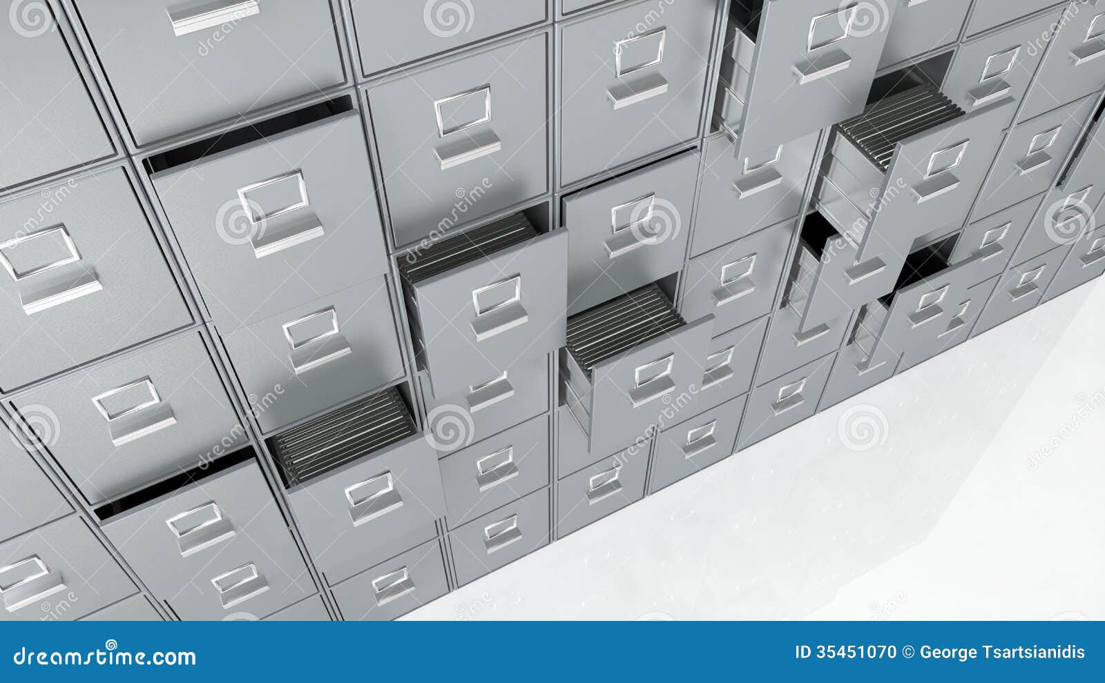 Archive cabinets stock illustration. Illustration of file - 35451070