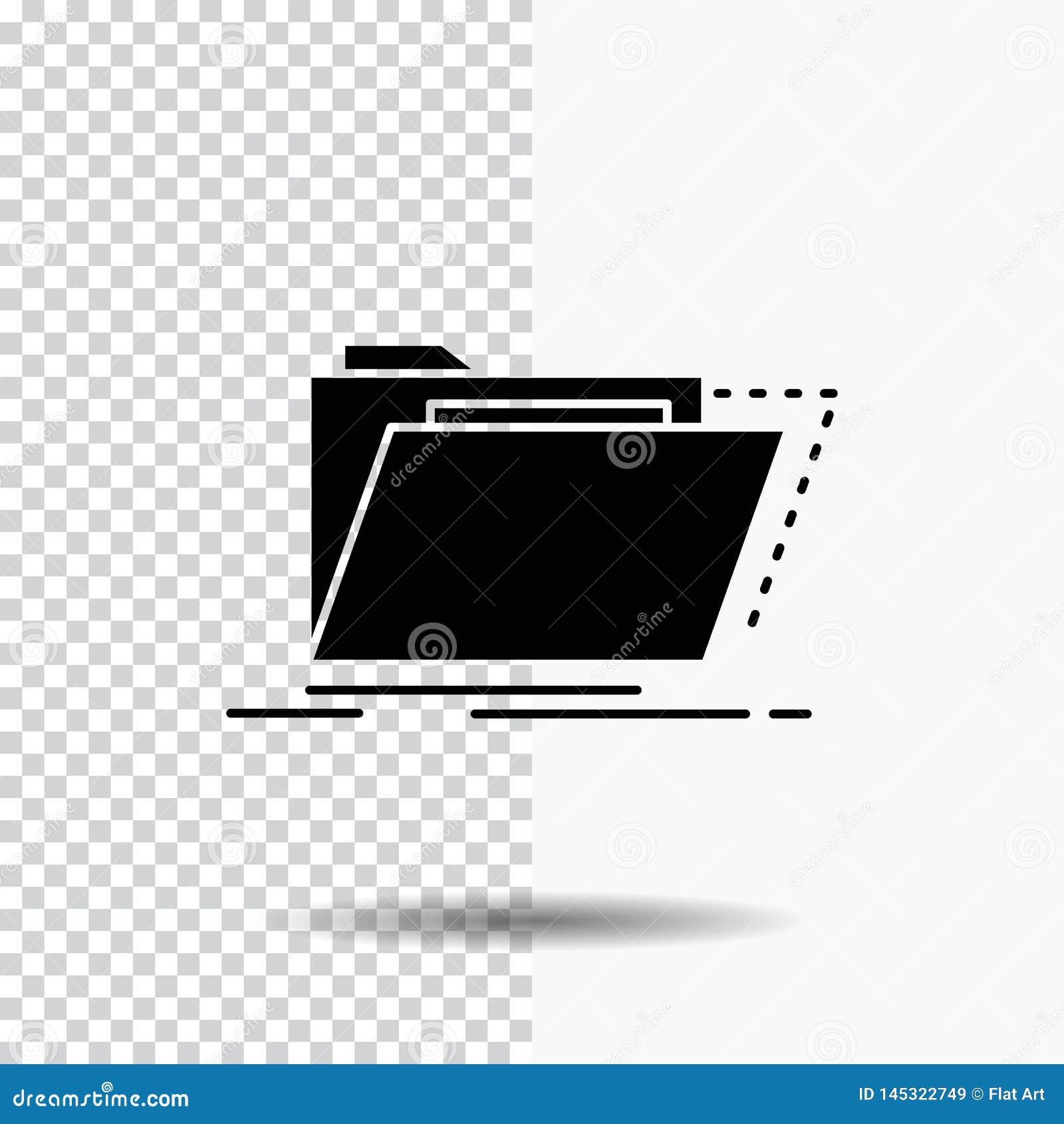 Archive, Catalog, Directory, Files, Folder Glyph Icon on Transparent ...
