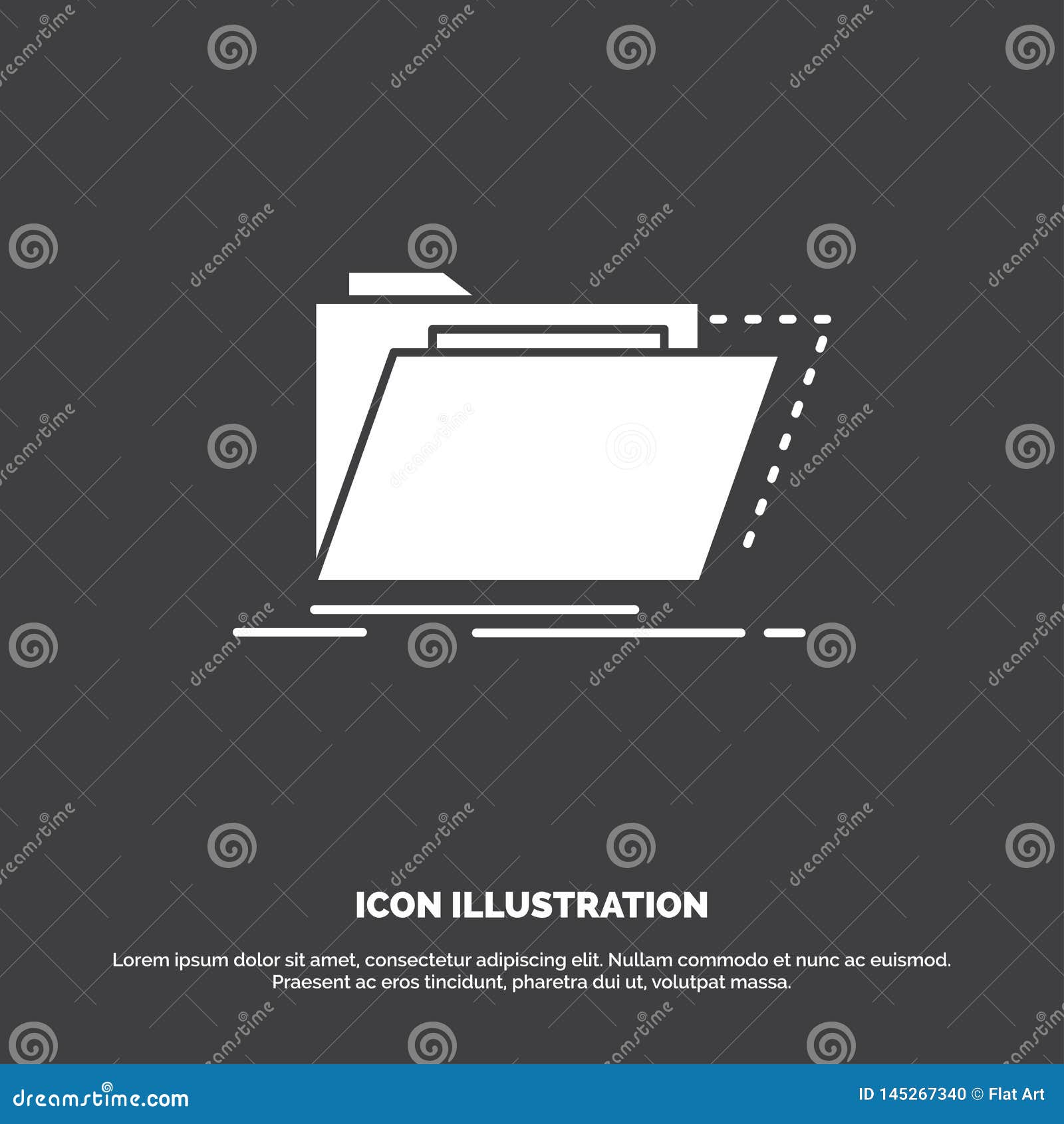 Archive, Catalog, Directory, Files, Folder Icon. Glyph Vector Symbol ...