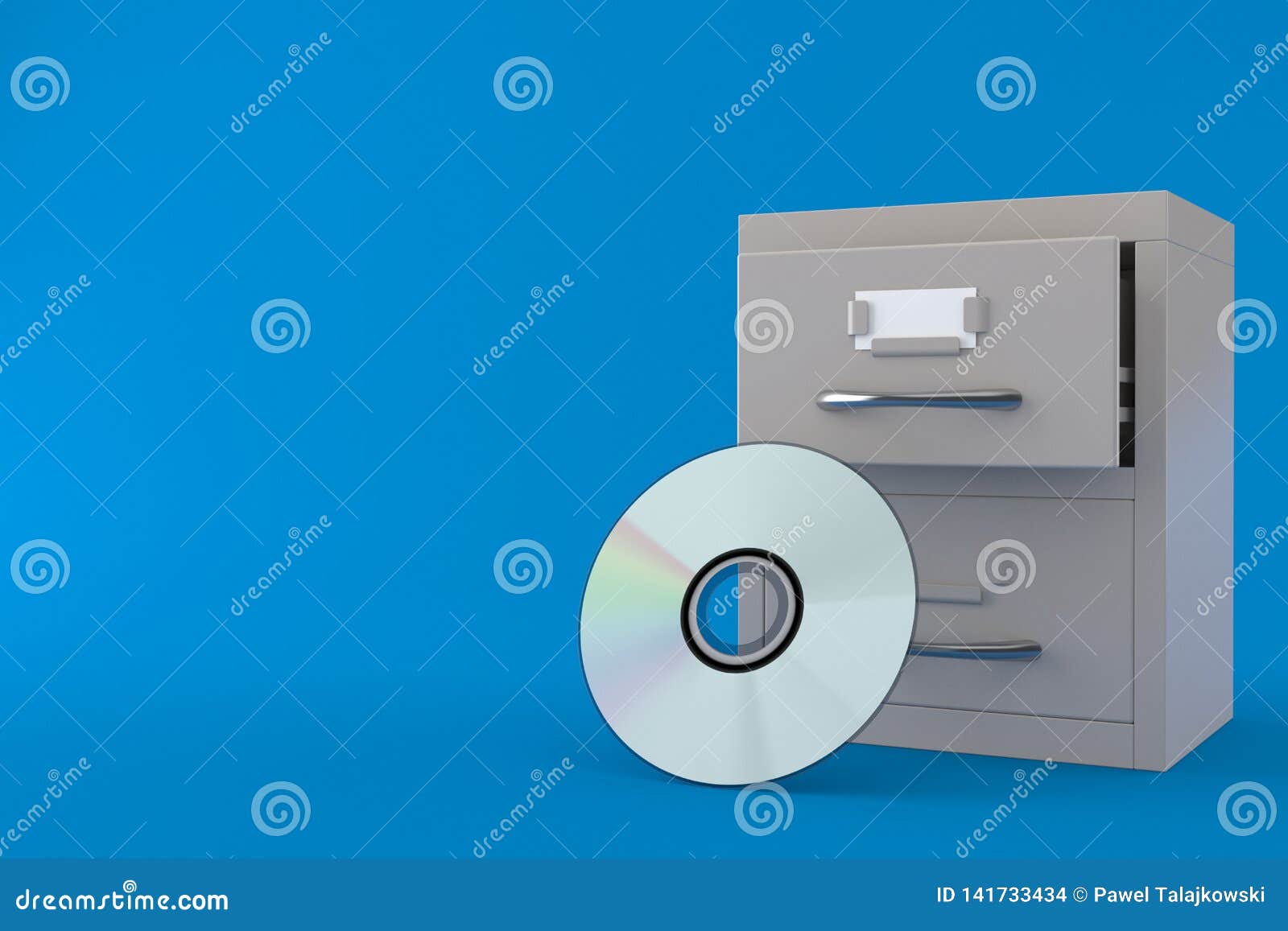 Archive with cd disc stock illustration. Illustration of index - 141733434