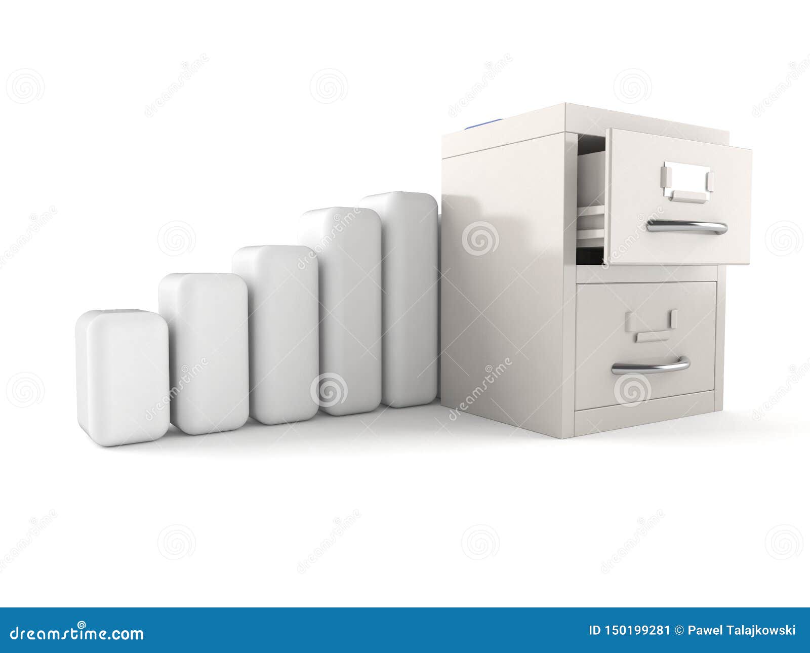 Archive with chart stock illustration. Illustration of document - 150199281