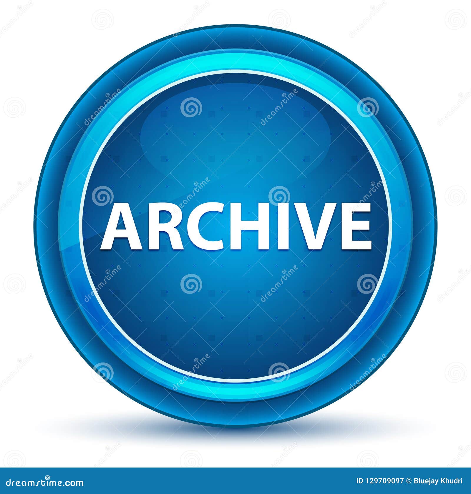 Archive Eyeball Blue Round Button Stock Illustration - Illustration of ...