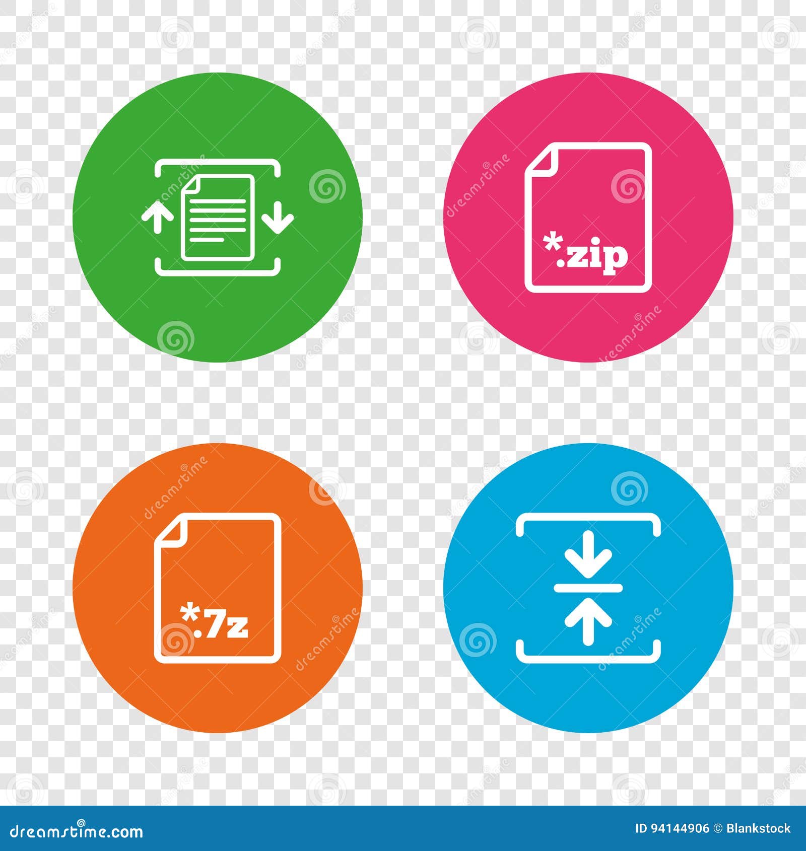 Archive File, Compressed Zipped Document. Stock Vector - Illustration ...