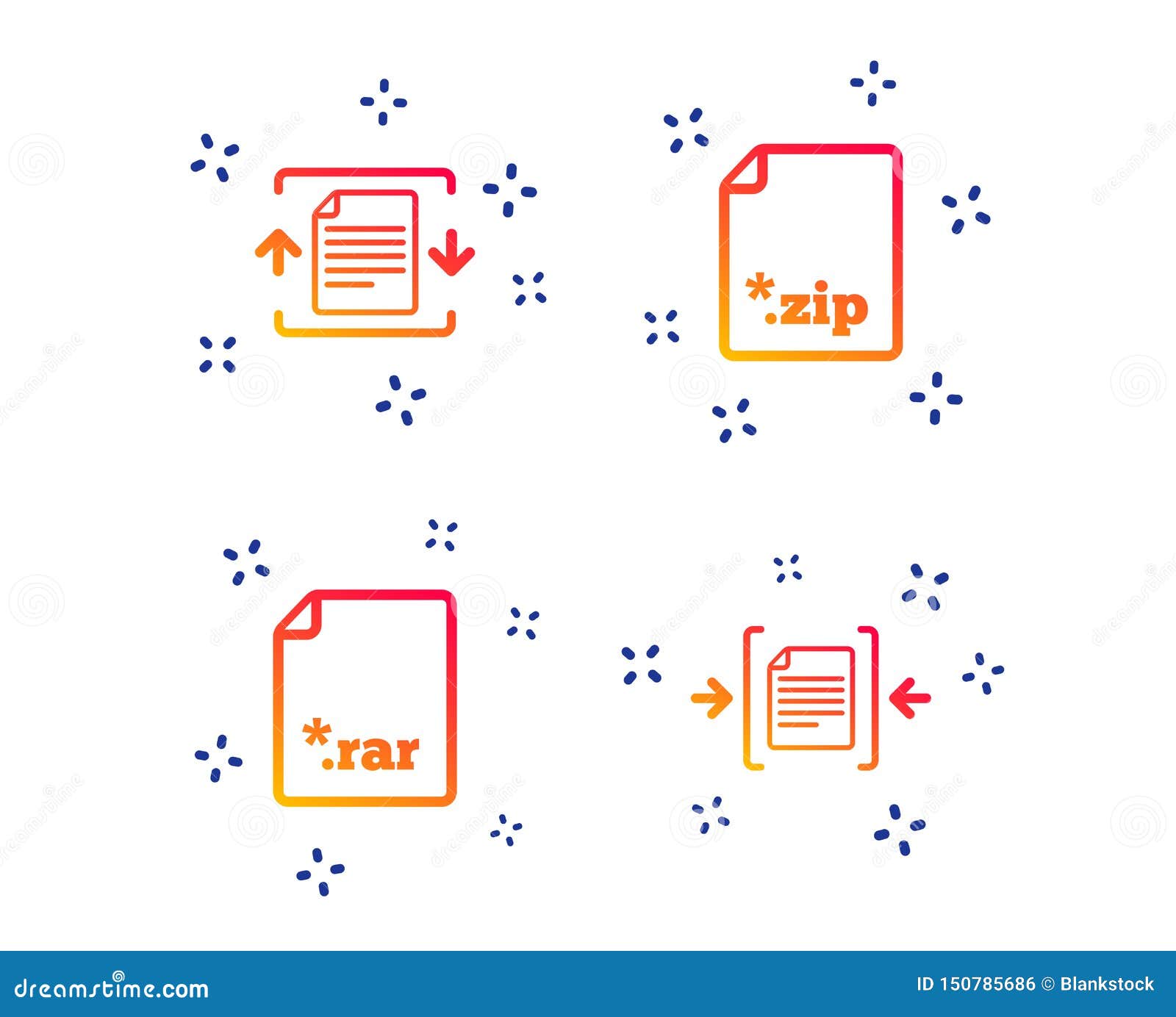 Archive File, Compressed Zipped Document. Vector Stock Vector ...
