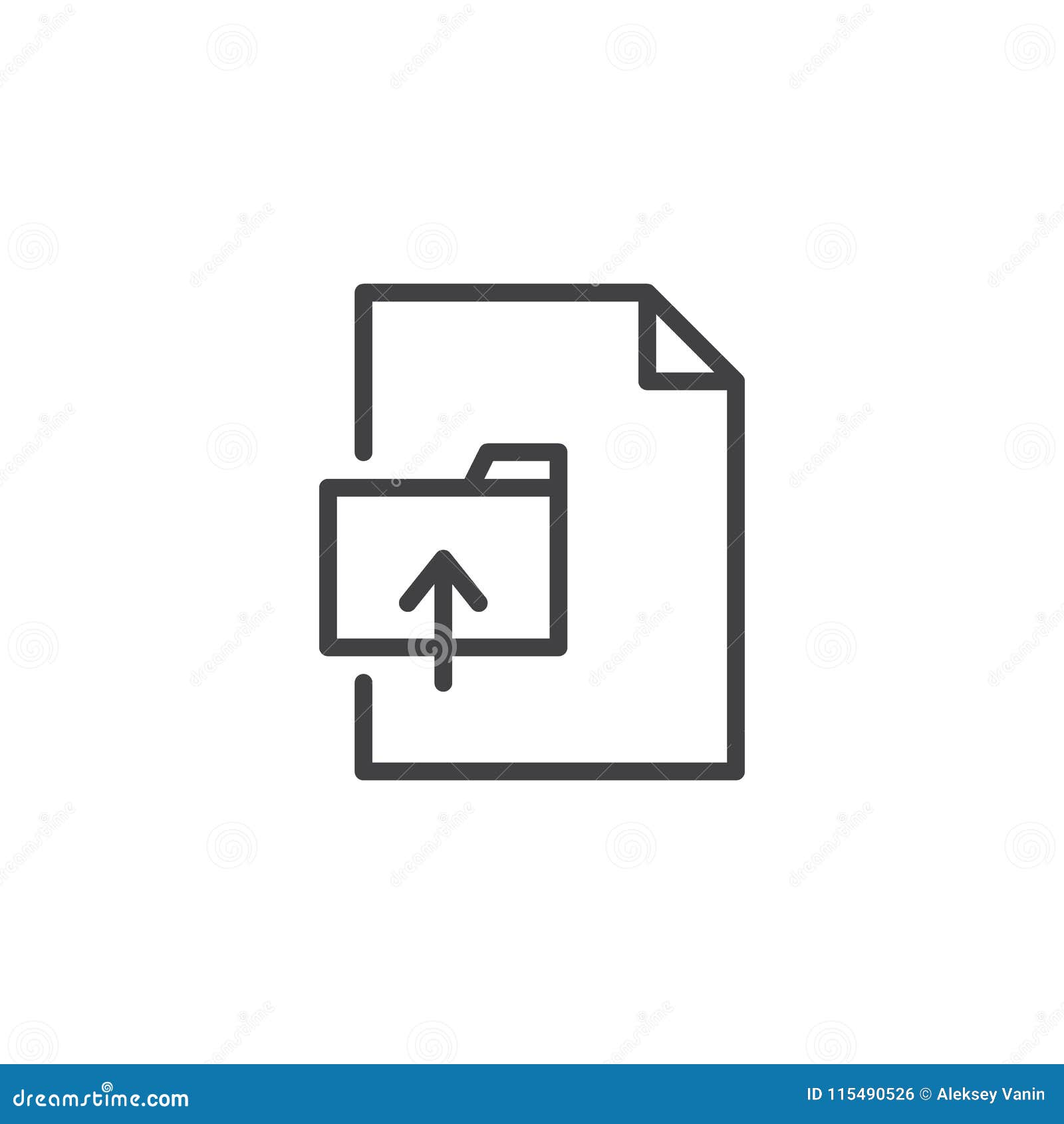 Archive File Document Outline Icon Stock Vector - Illustration of ...
