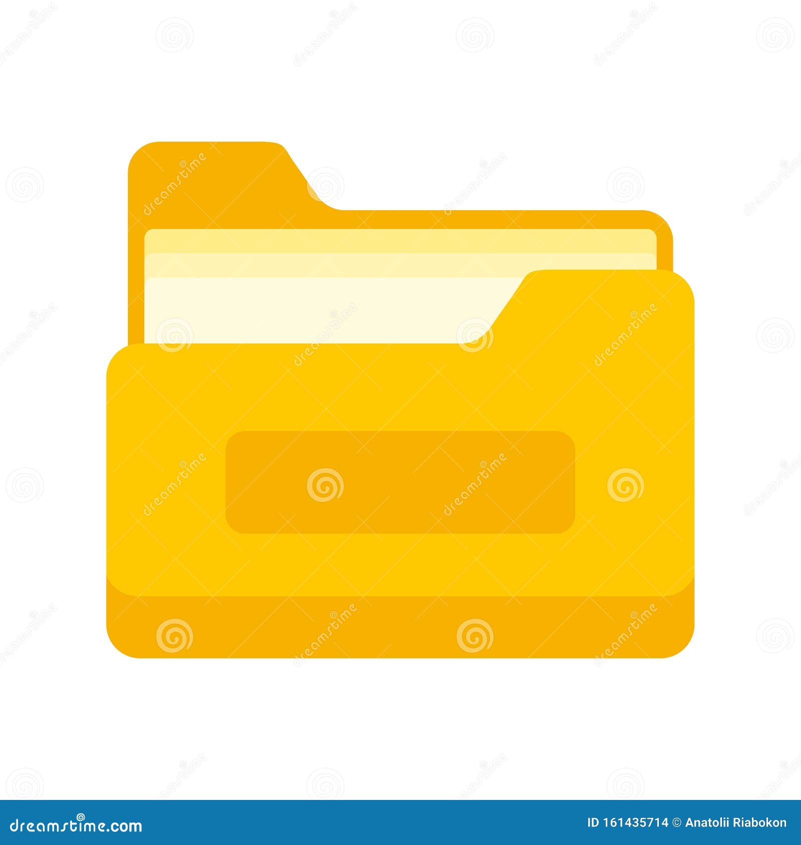 Archive File Folder Icon, Flat Style Stock Vector - Illustration of ...