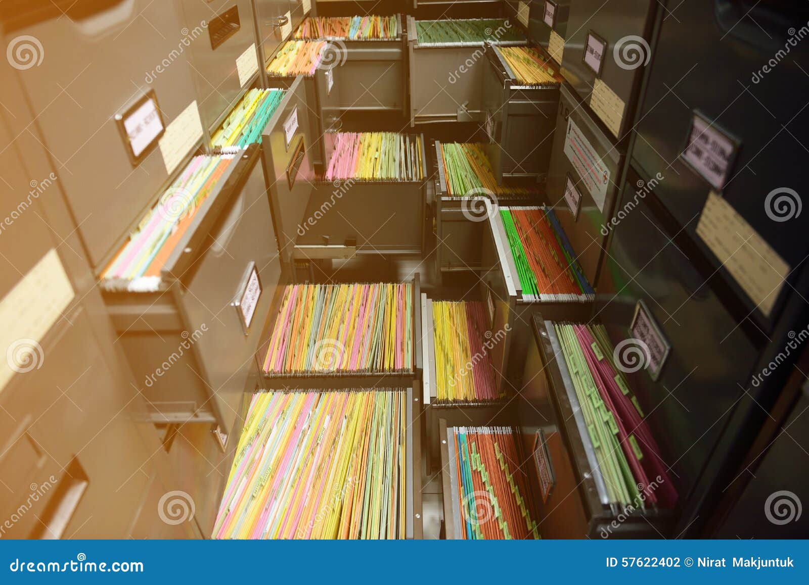Archive files stock photo. Image of home, office, cabinet - 57622402
