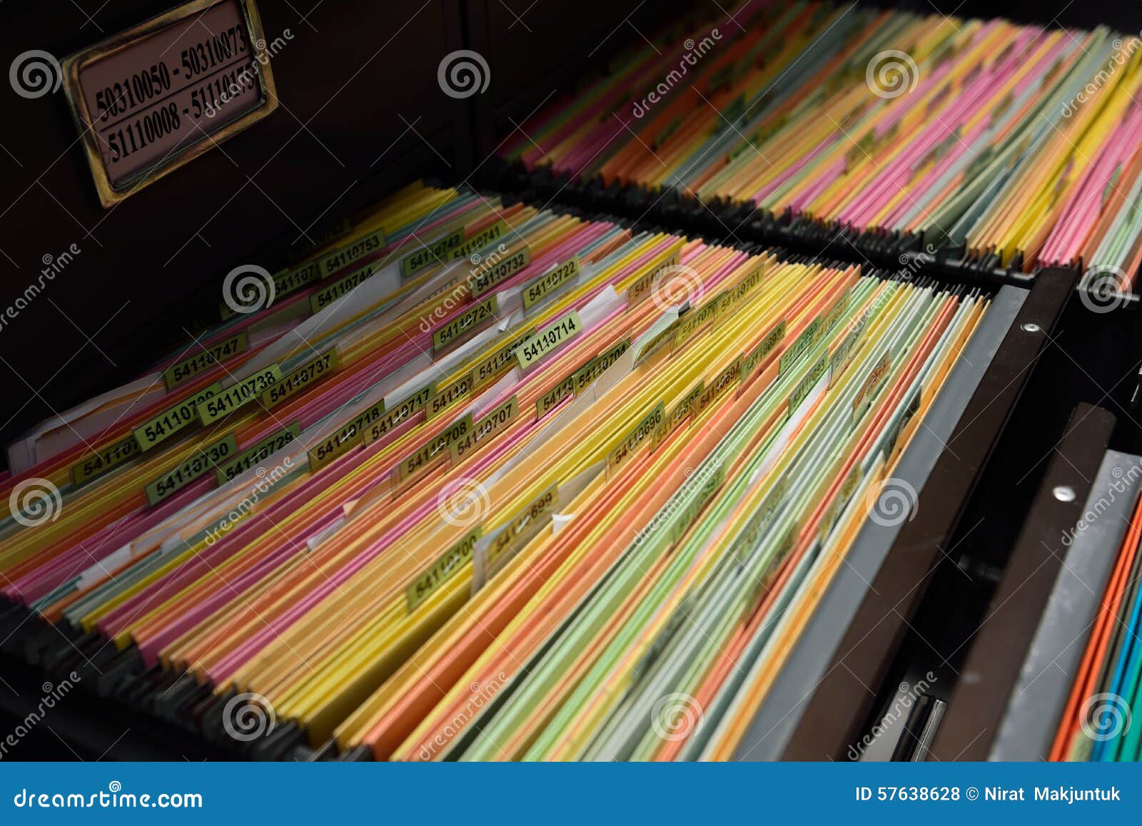 Archive files stock photo. Image of office, business - 57638628