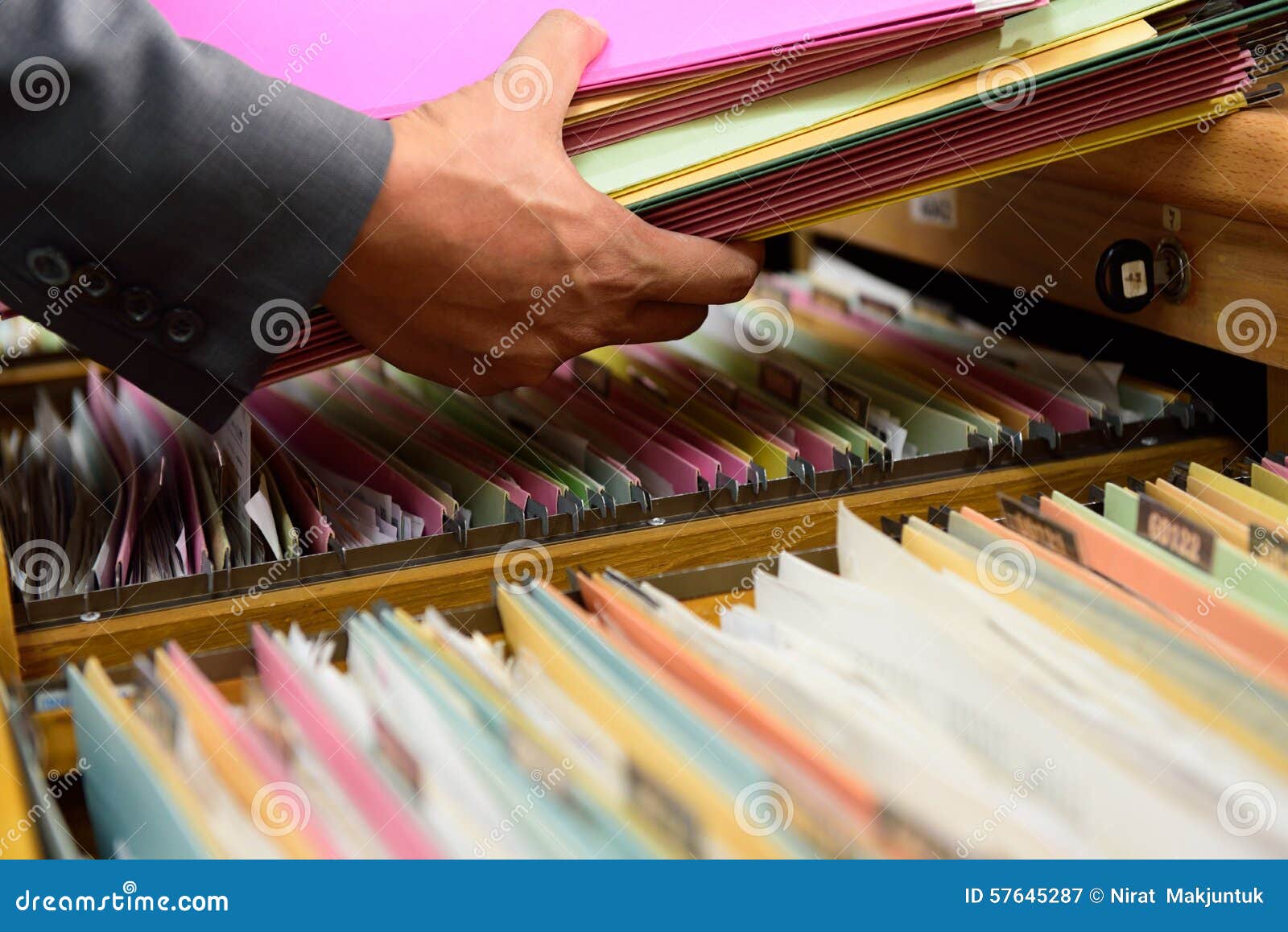 Archive files stock image. Image of drawer, closeup, archives - 57645287