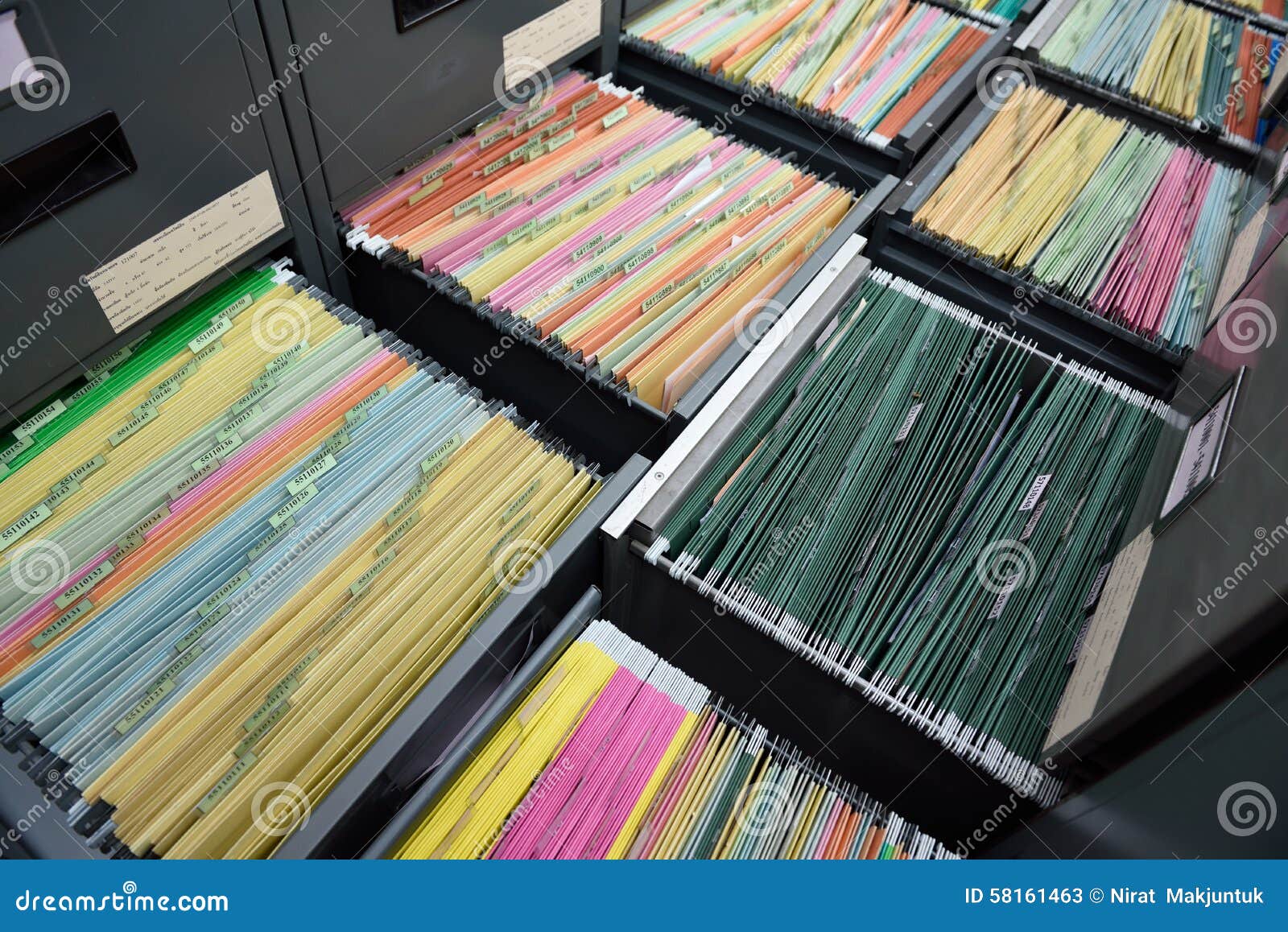 Archive files stock image. Image of archive, organization - 58161463