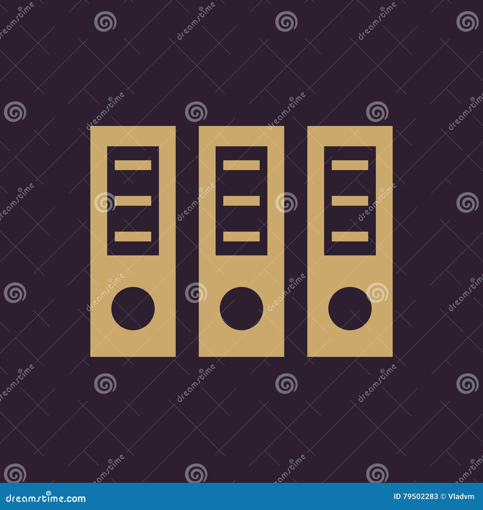 The Archive Folder Icon. Document and Data, Portfolio, Office Symbol ...