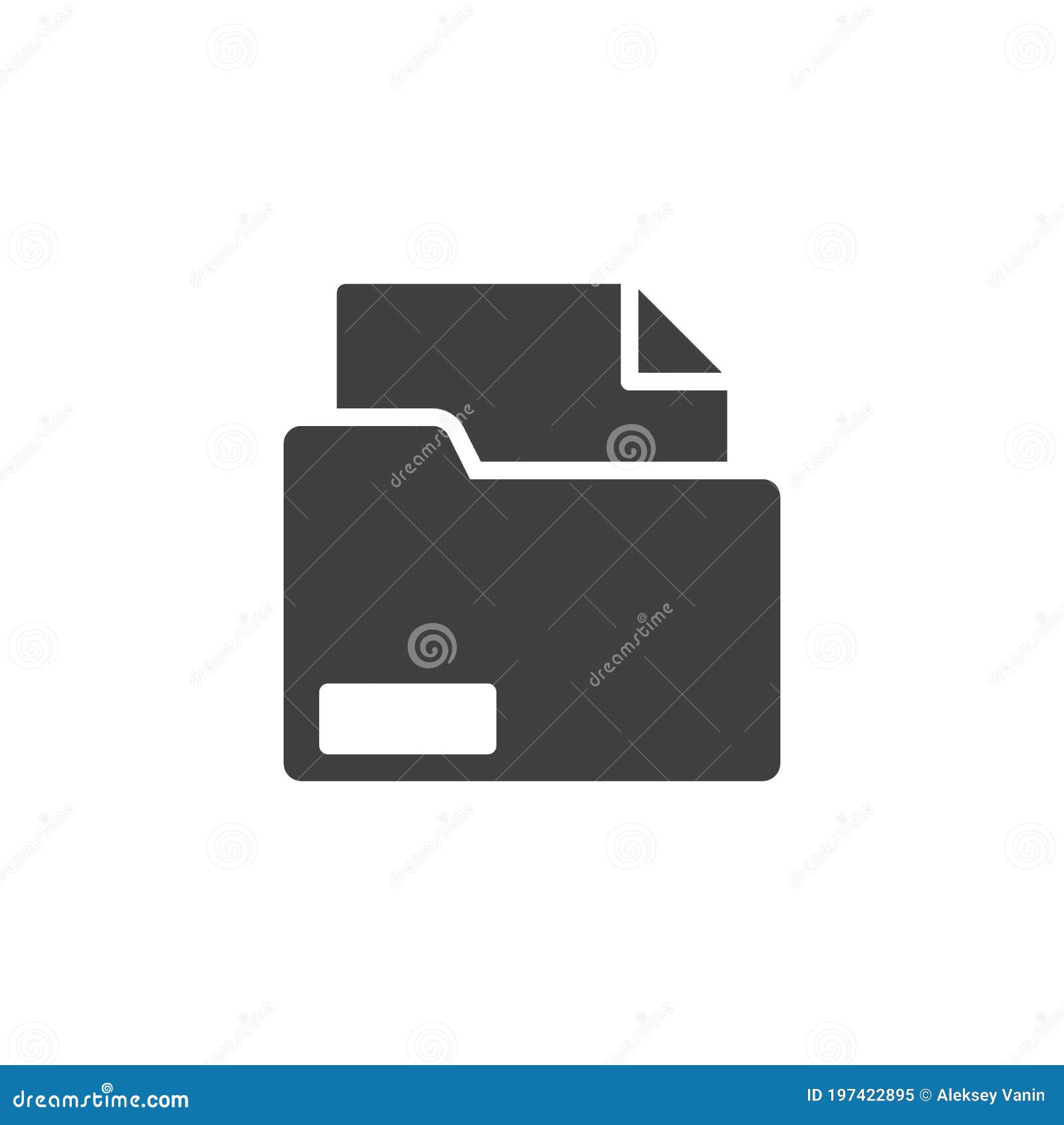 Archive folder vector icon stock vector. Illustration of information ...