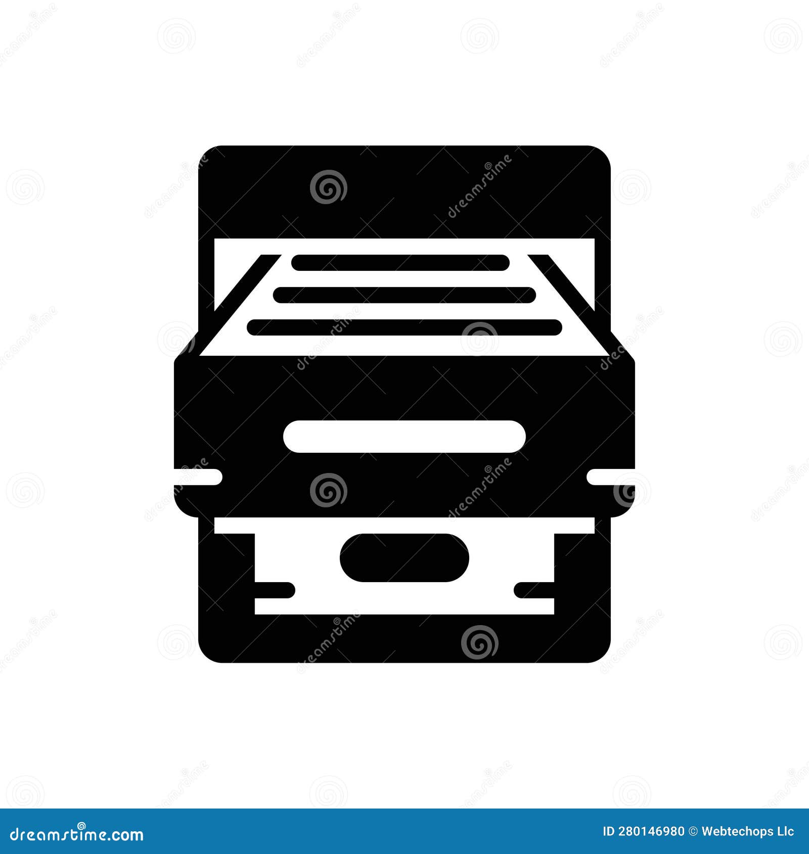 Black Solid Icon for Archive, Collection and Records Stock Vector ...