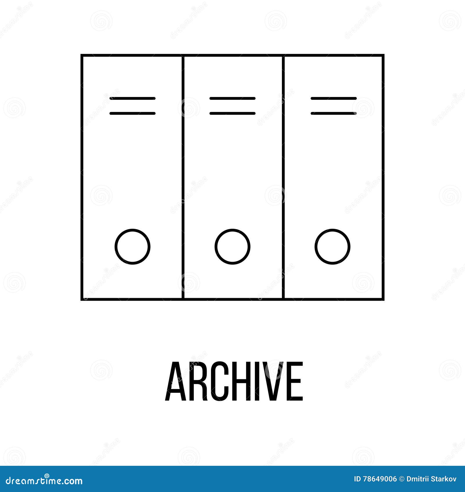 Archive Icon or Logo Line Art Style. Stock Vector - Illustration of ...